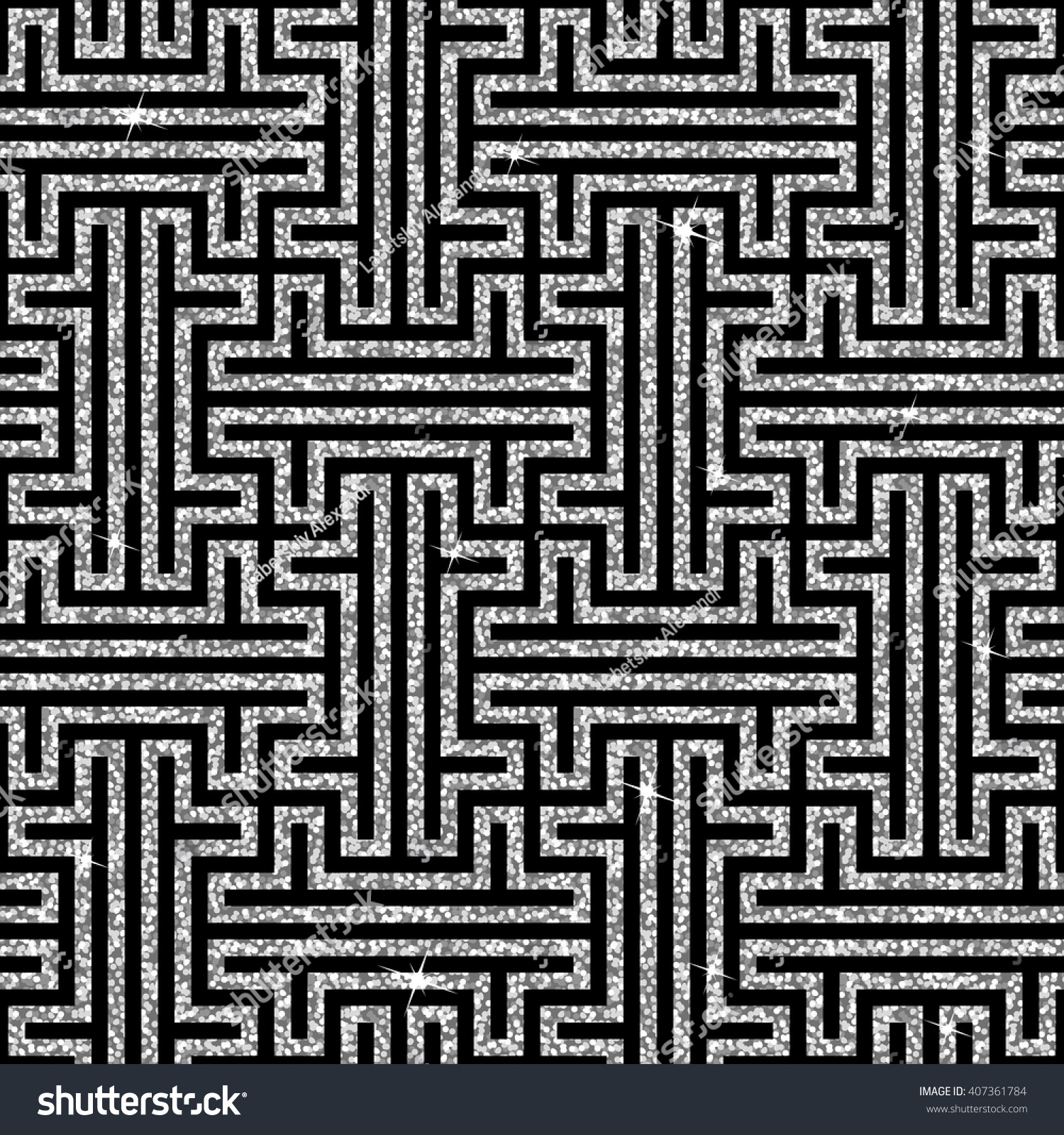 Silver Oriental Swastika Pattern Stock Vector (Royalty Free) 407361784