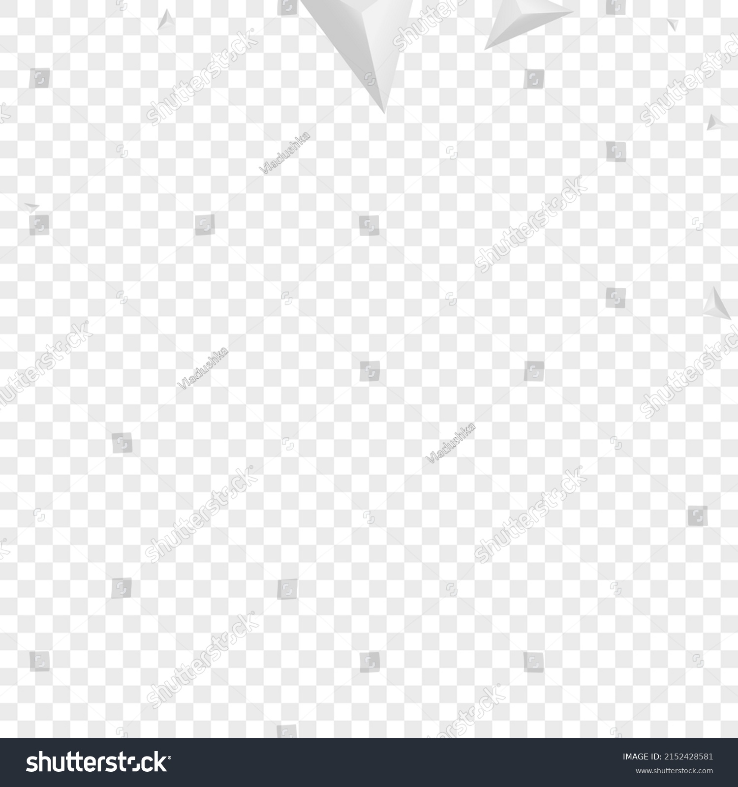 Silver Shard Background Transparent Vector Triangular Stock Vector ...