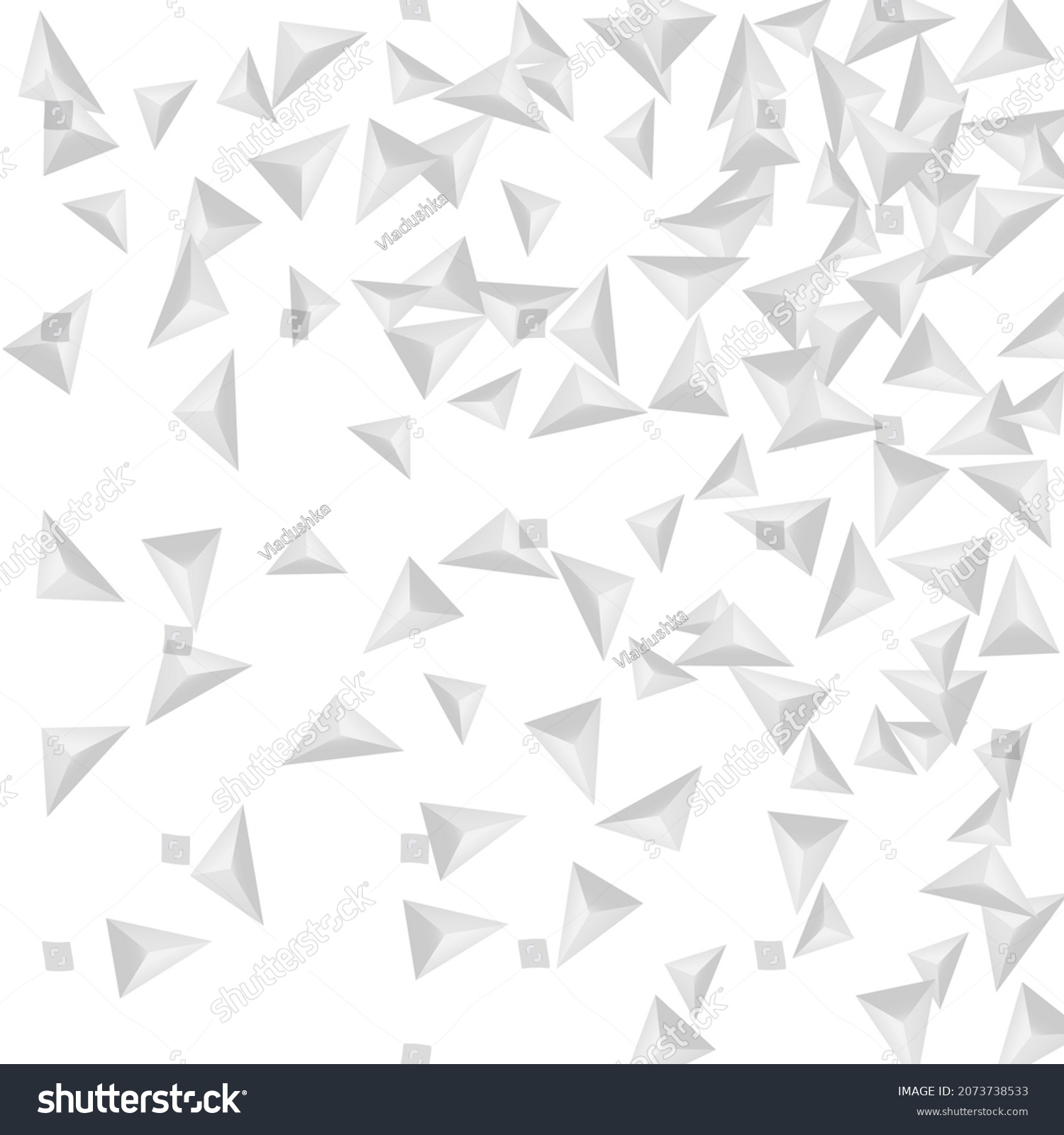 Silver Shard Background White Vector Polygon Stock Vector (Royalty Free ...