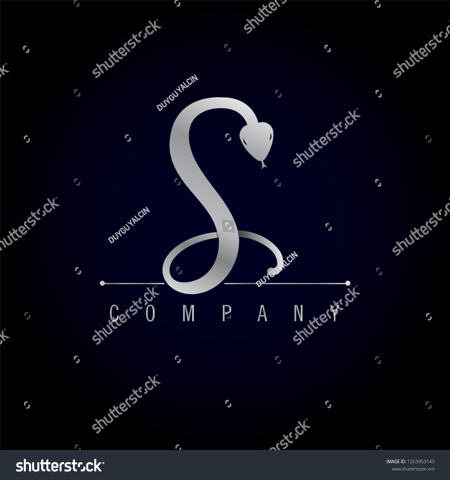 Silver Snake Logo Design Stock Vector (Royalty Free) 1263953143 ...