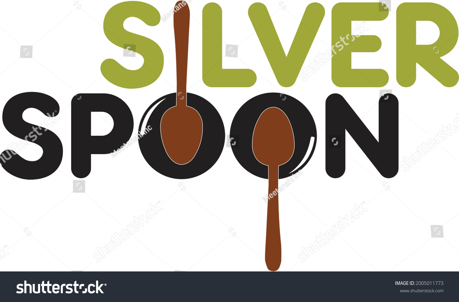 Silver Spoon Logo Restaurant Spoon Stock Vector (Royalty Free ...