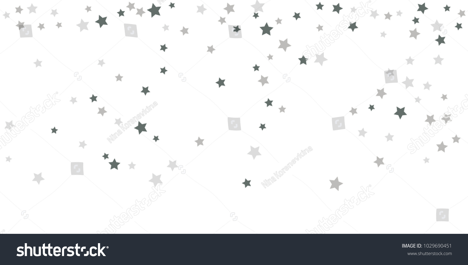 Silver Star Confetti Falling Stars On Stock Vector Royalty Free