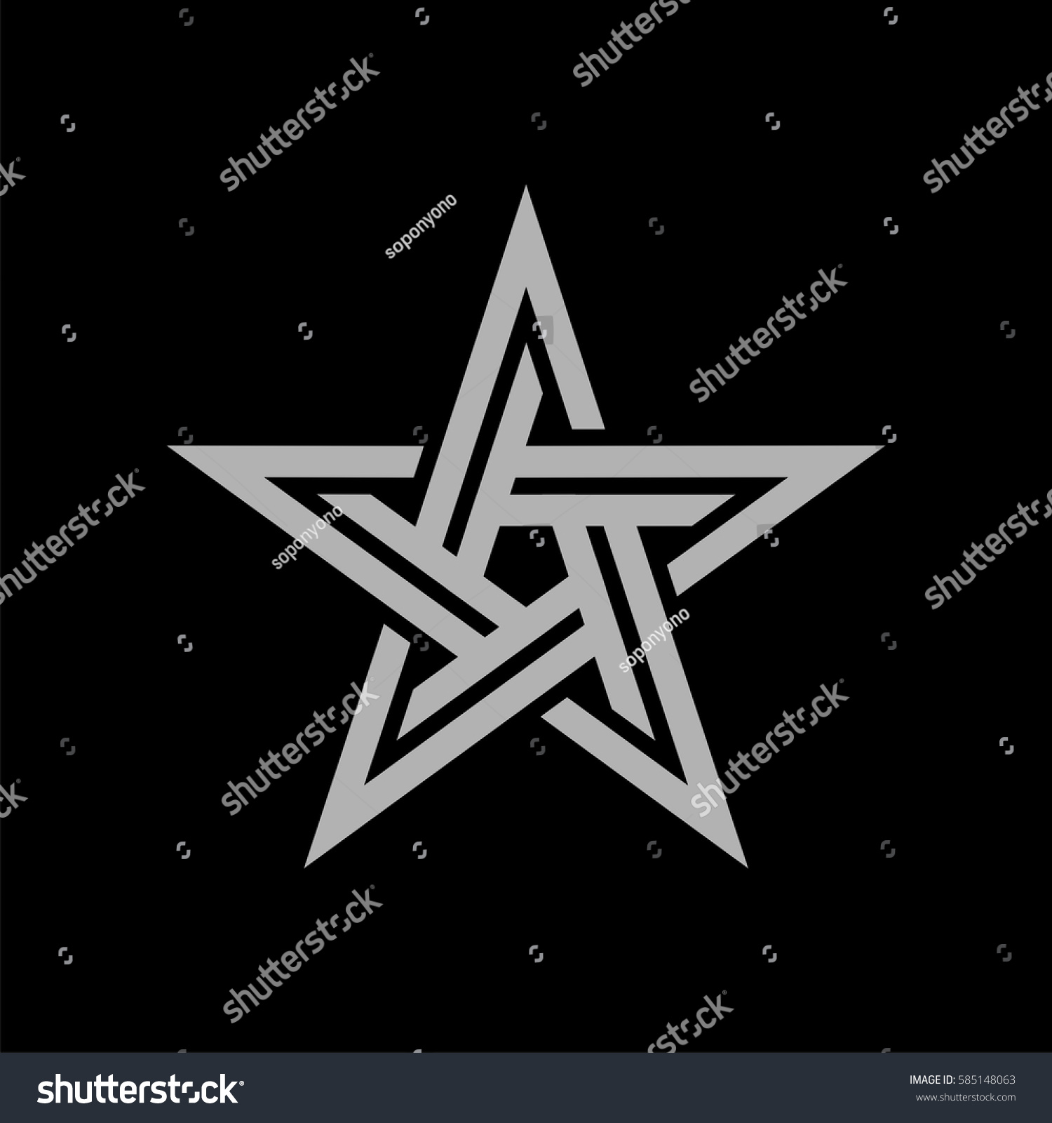 Silver Star Vector Logo Template Illustration Stock Vector (Royalty ...