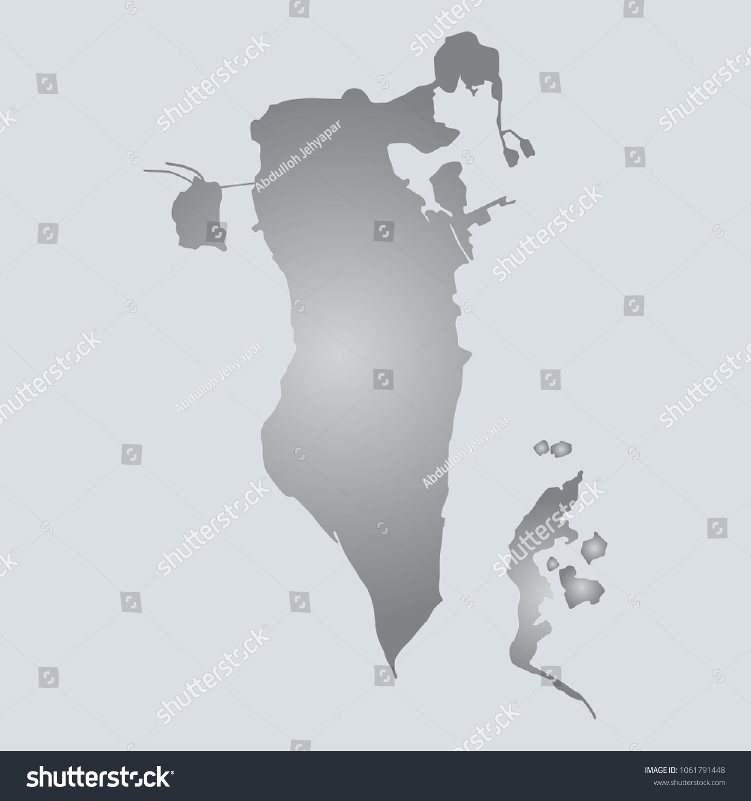 Silver Vector Map Bahrain Illustration Gray Stock Vector (Royalty Free ...