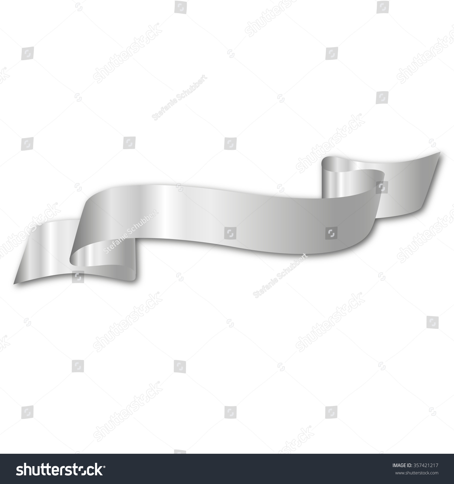 Silver Vector Ribbons Your Text: vector de stock (libre de regalías ...