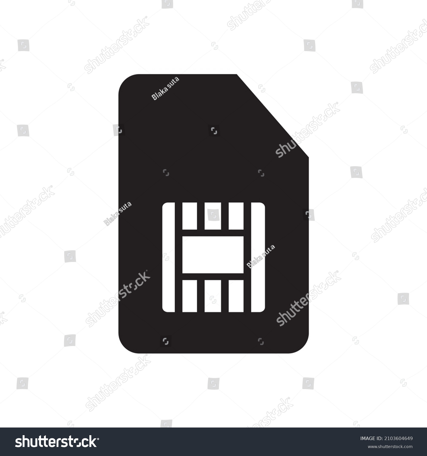 Sim Card Icon Sim Card Symbol Stock Vector (Royalty Free) 2103604649 ...