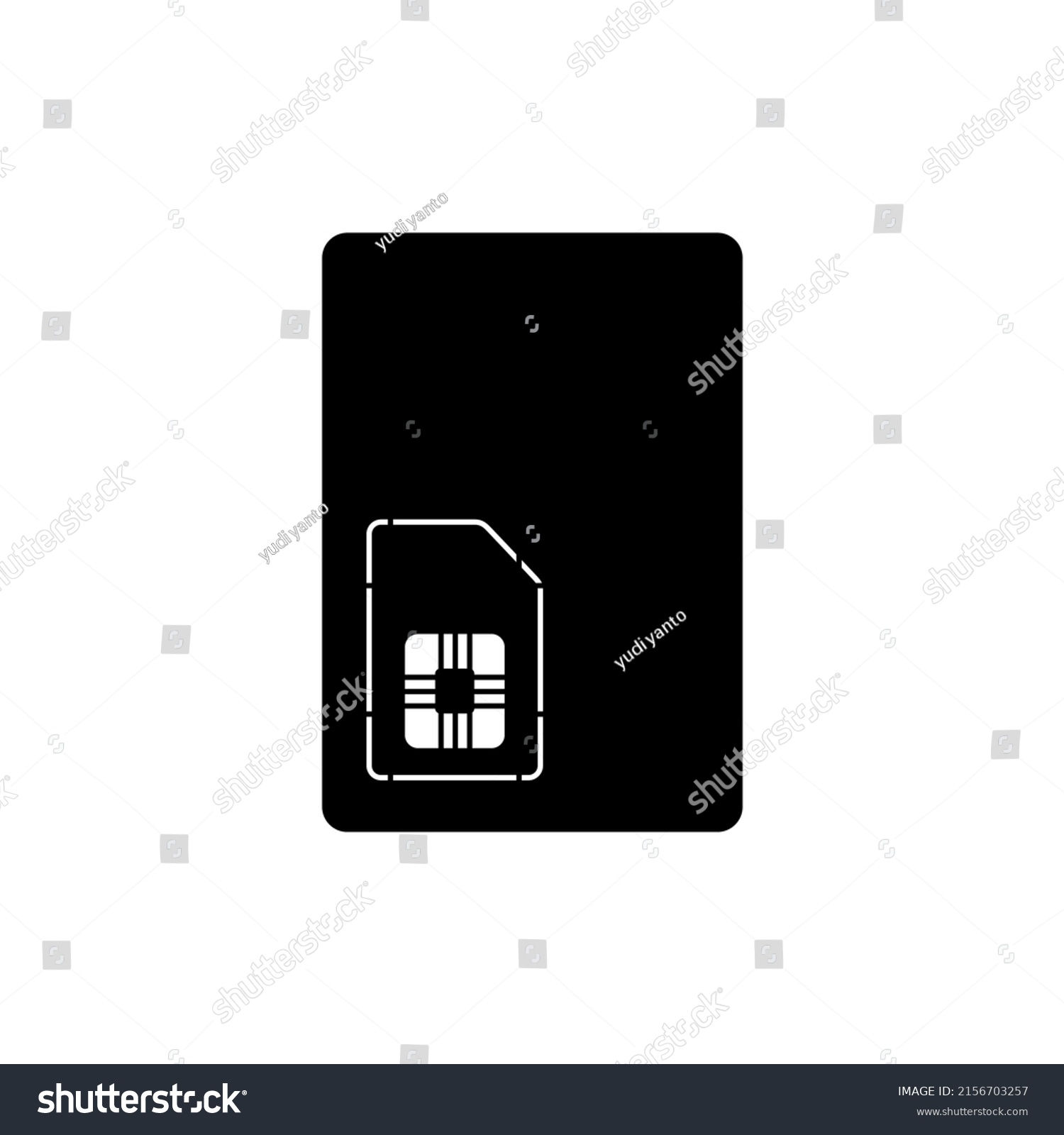 Sim Card Icon Symbol Sign Vector Stock Vector (Royalty Free) 2156703257 ...