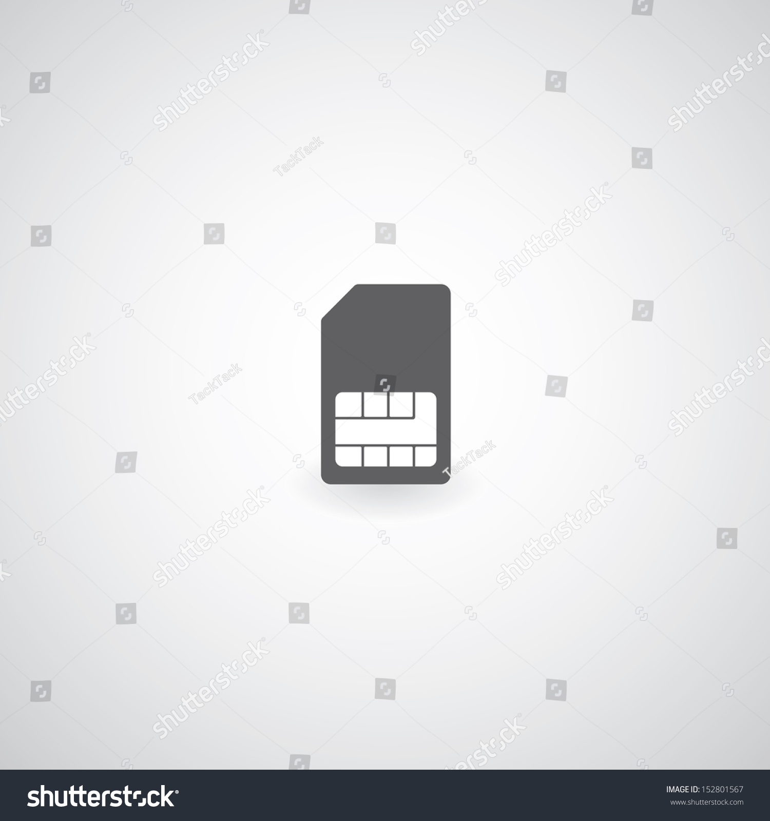 Sim Card Symbol On Gray Background Stock Vector (Royalty Free) 152801567