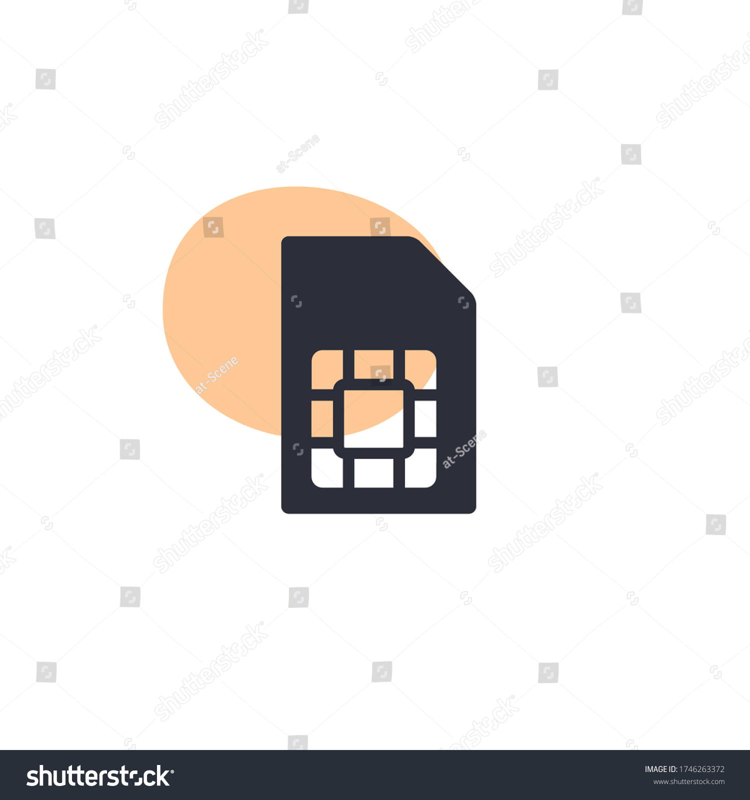 Sim Modern Icon Pictogram Stock Vector (Royalty Free) 1746263372 ...