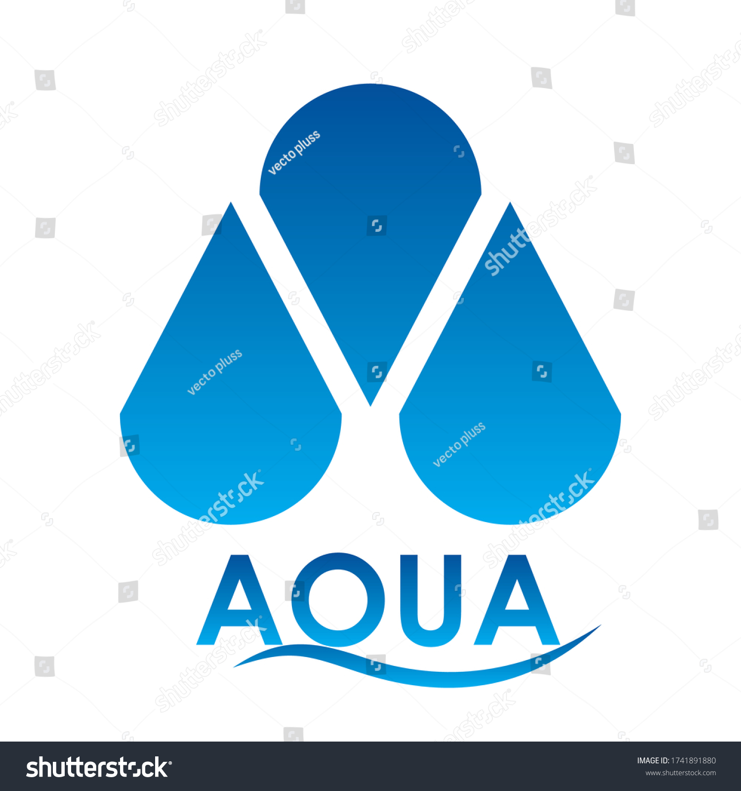 Simple Aqua Logo Vector Stock Vector (Royalty Free) 1741891880 ...