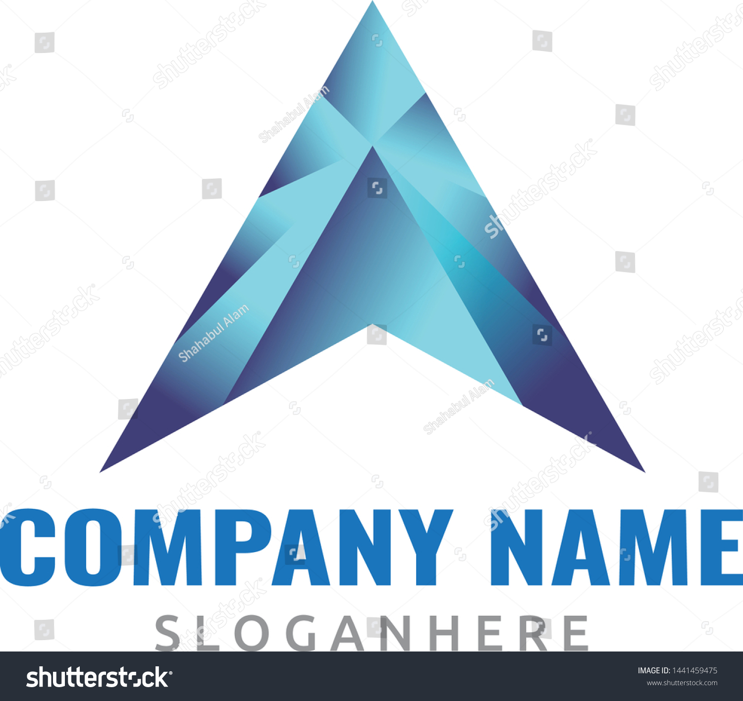Simple Letter Logo Design Stock Vector (Royalty Free) 1441459475 ...