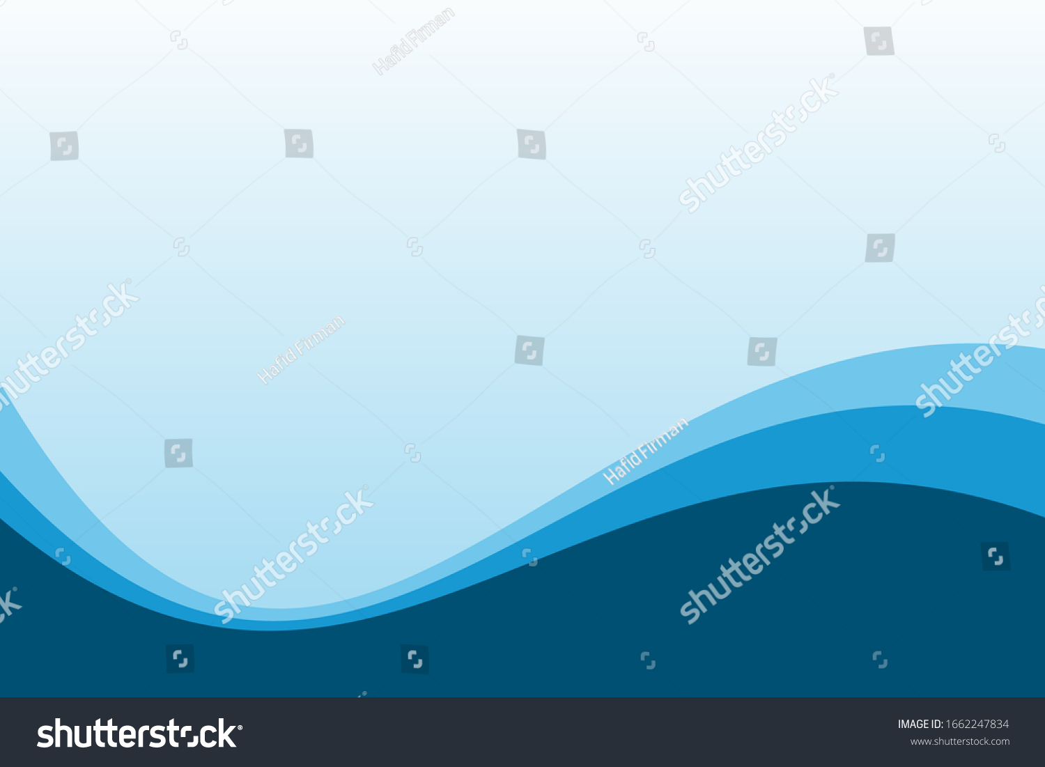Simple Abstract Blue Wave Background Empty Stock Vector (Royalty Free ...