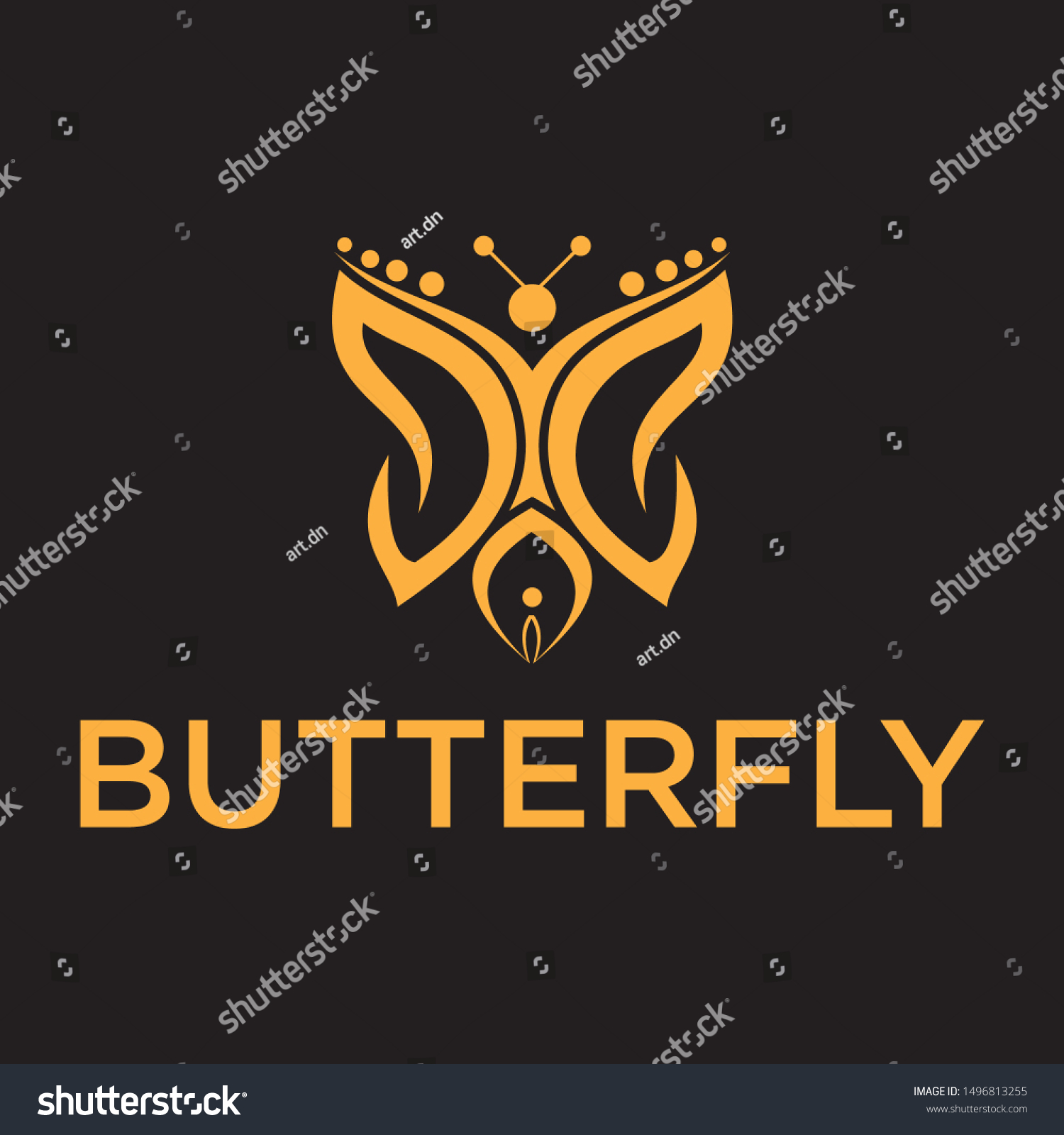 Simple Abstract Butterfly Design Logo Stock Vector (Royalty Free ...