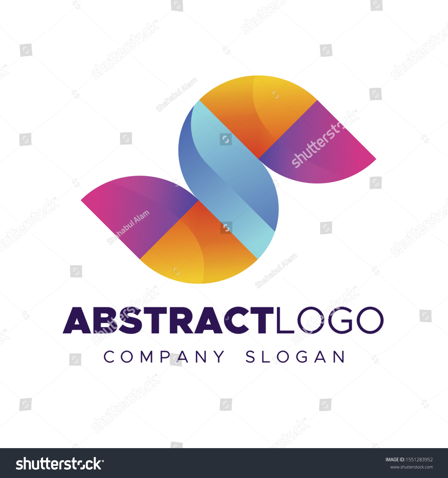 Simple Abstract Colourfull Logo Design Template Stock Vector (Royalty ...