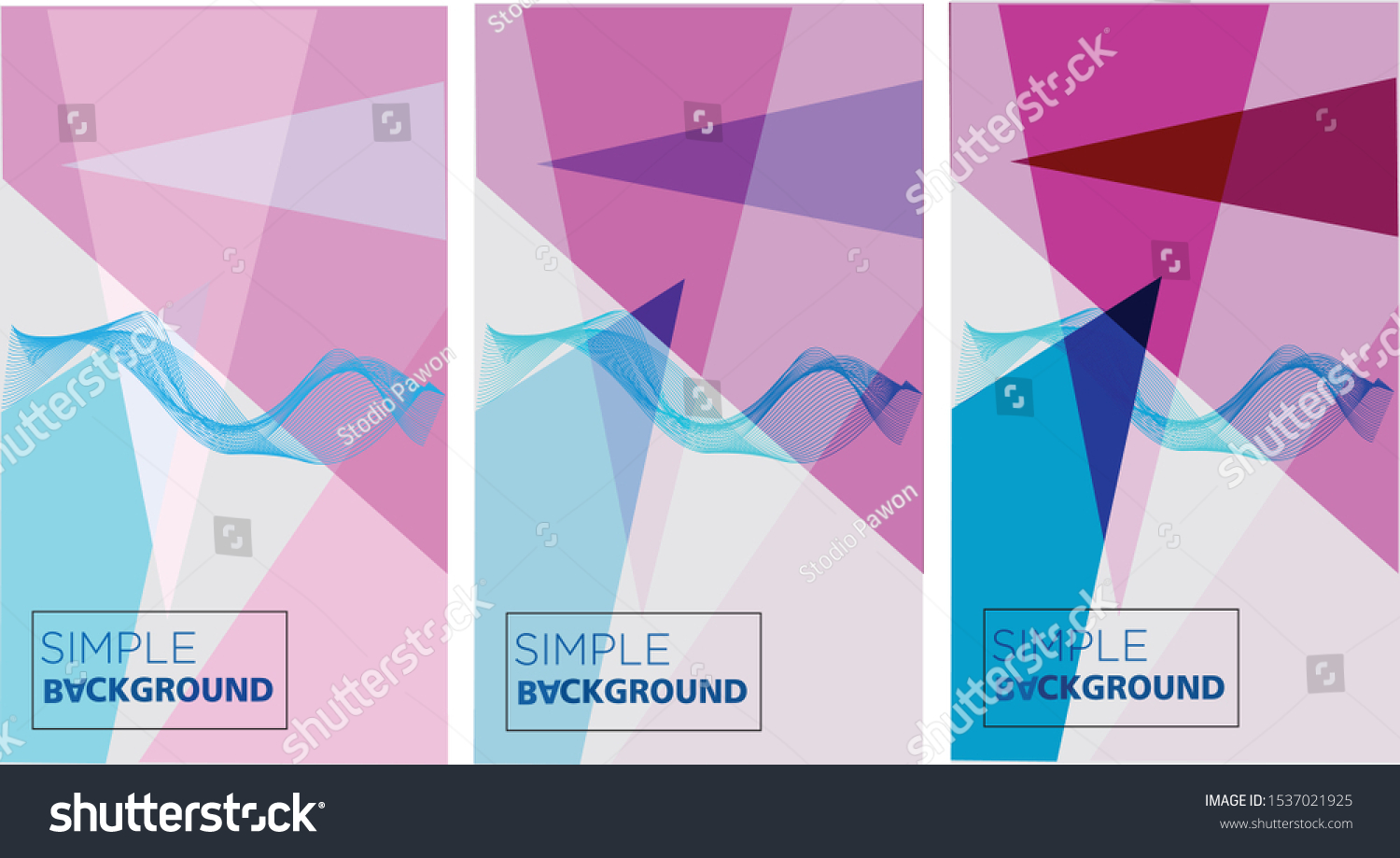 Simple Abstract Lines Set Colors Background Stock Vector (Royalty Free ...