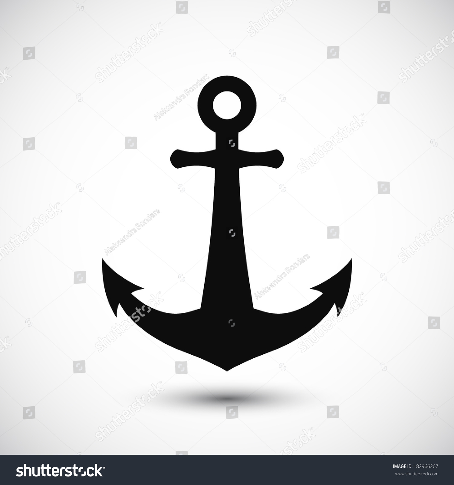 Simple Anchor Silhouette Vector Illustration Stock Vector (Royalty Free ...