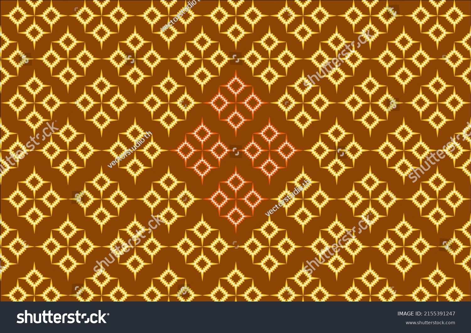 Simple Beautiful Thai Pattern Fabric Stock Vector (Royalty Free ...