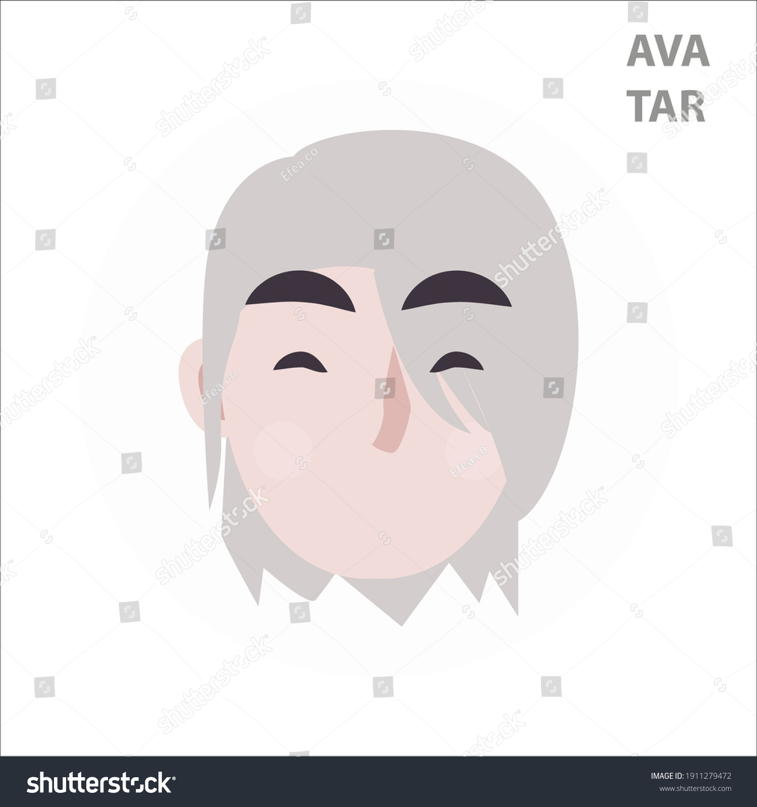 Simple Clean Flat Avatar Design Stock Vector (Royalty Free) 1911279472