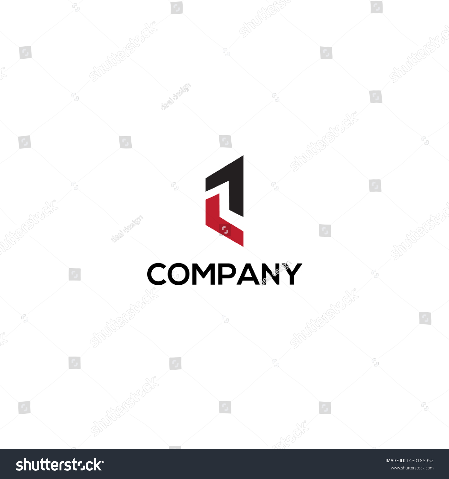 Simple Clean Monogram Logo Design Stock Vector (Royalty Free) 1430185952