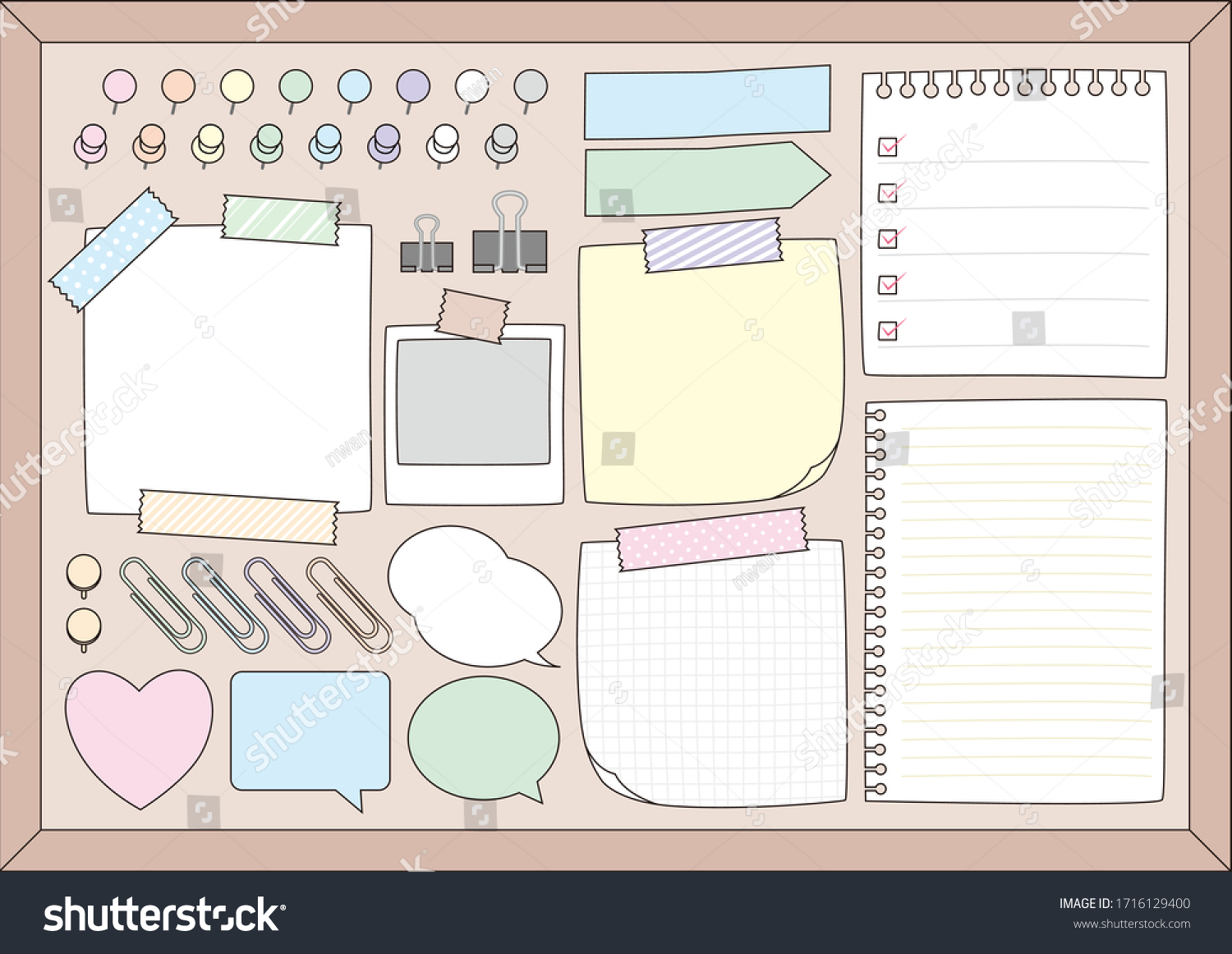 Simple Cute Hand Drawn Frame Stock Vector (Royalty Free) 1716129400