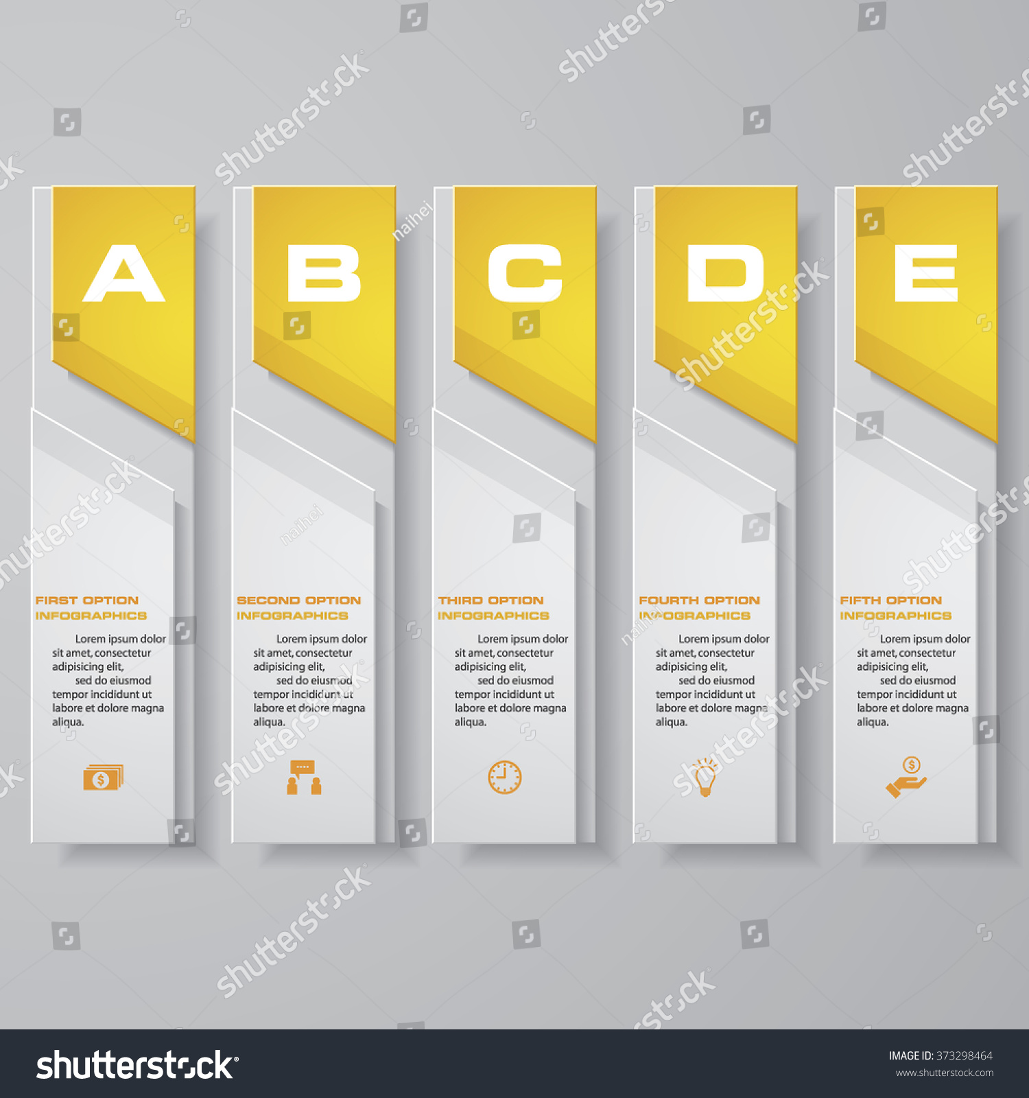 Simple Editable Abstract 5 Steps Order Stock Vector (Royalty Free ...