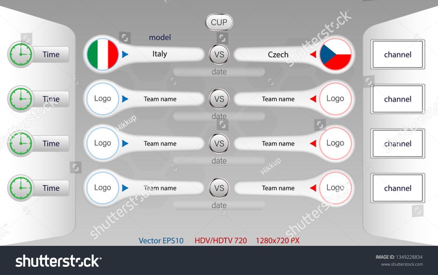 Simple Elegant Competition Schedule Stock Vector (Royalty Free) 1349228834
