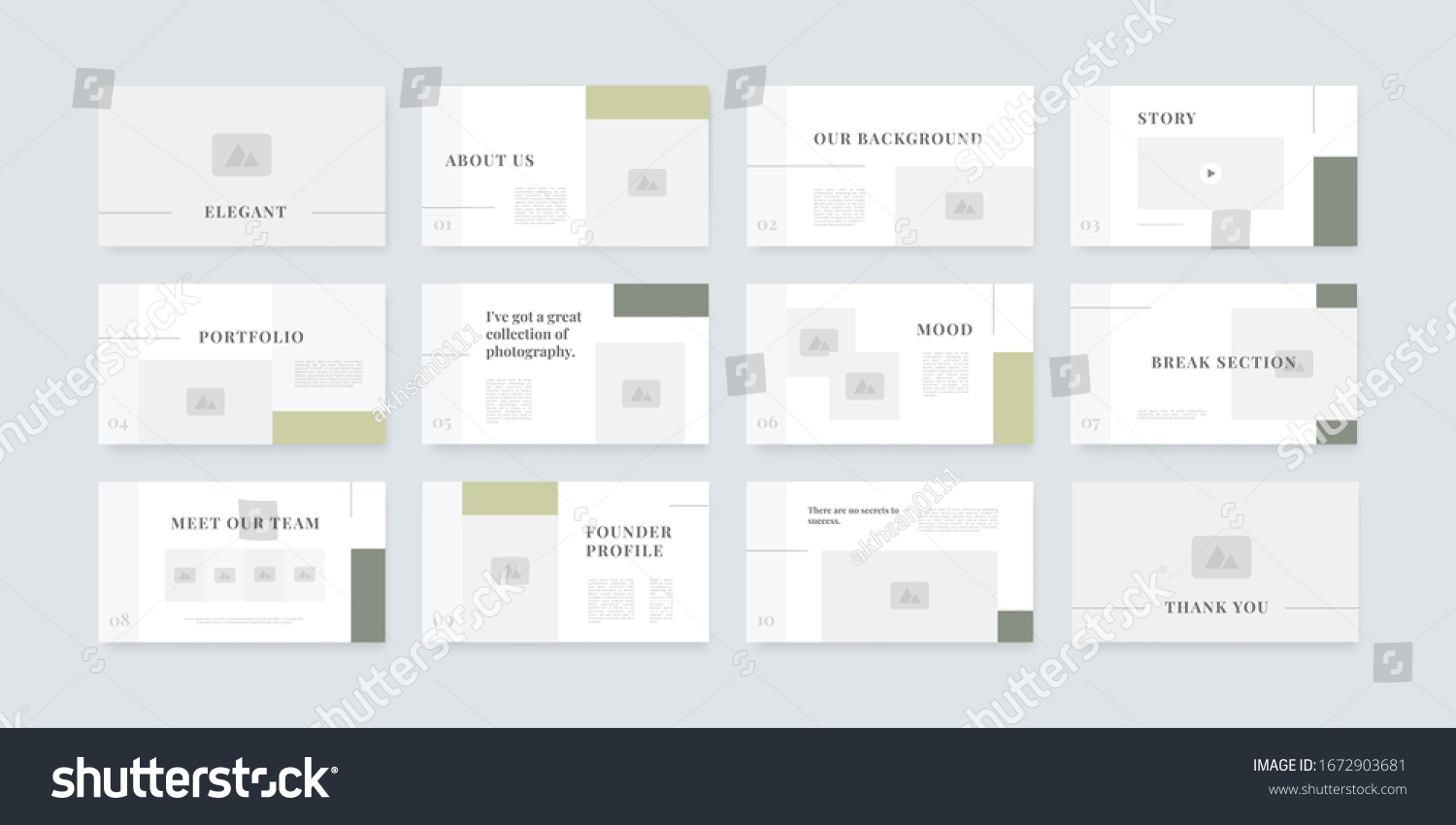Simple Minimal Modern Presentation Template Stock Vector (Royalty Free ...