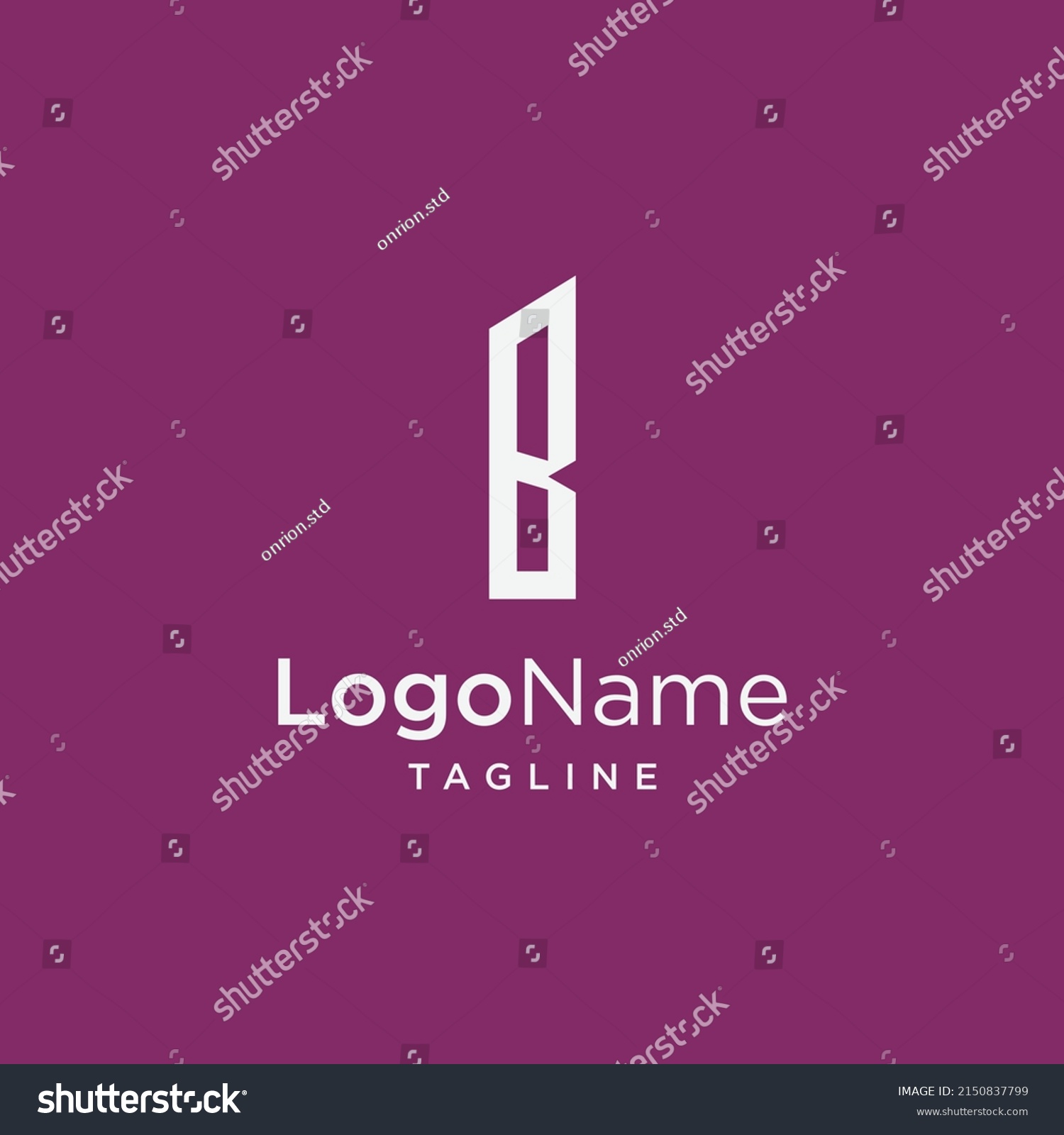 Simple Modern Letter B Building Design Stock Vector (Royalty Free ...