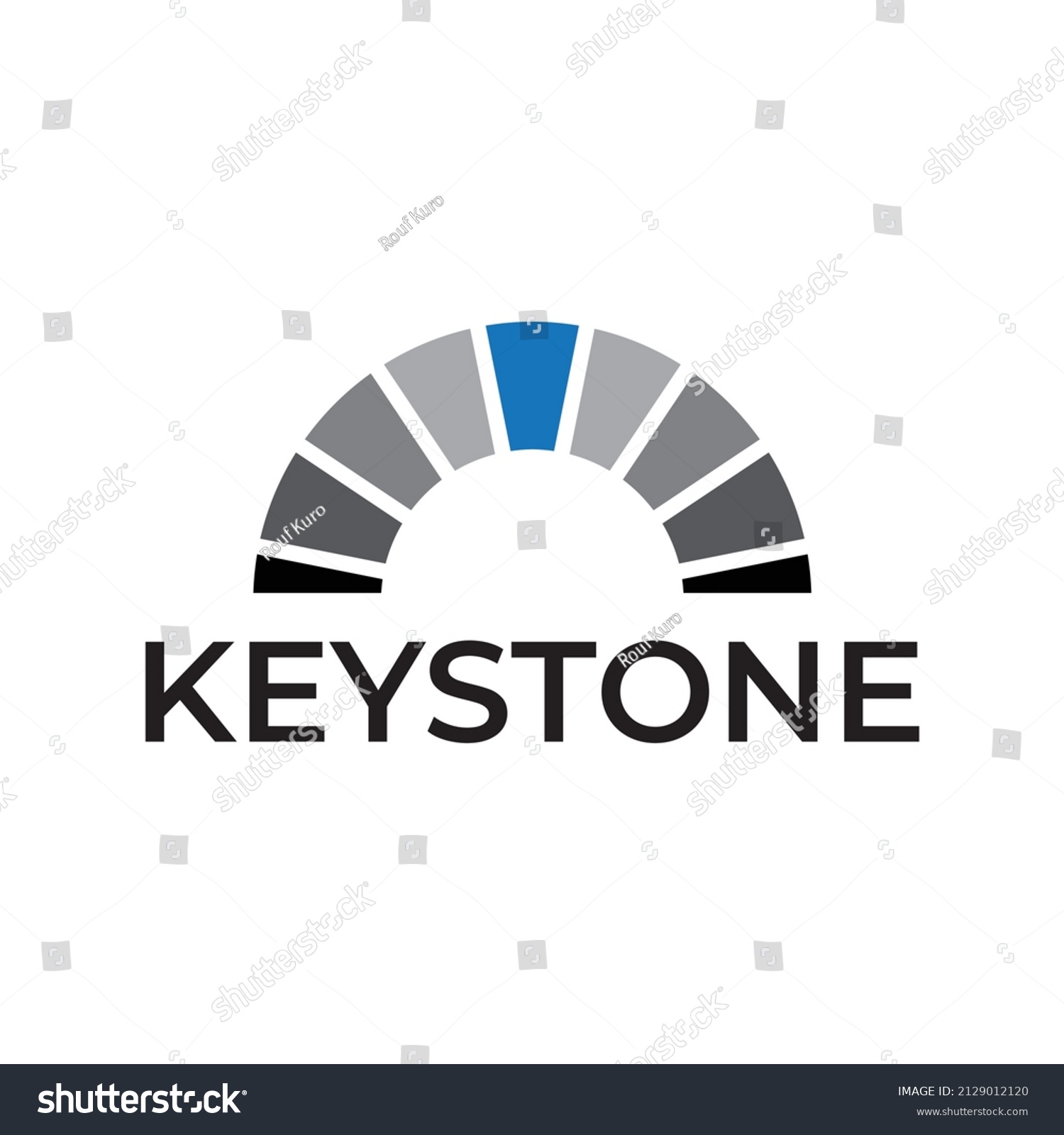 Simple Unique Keystone Logo Design Stock Vector (Royalty Free ...