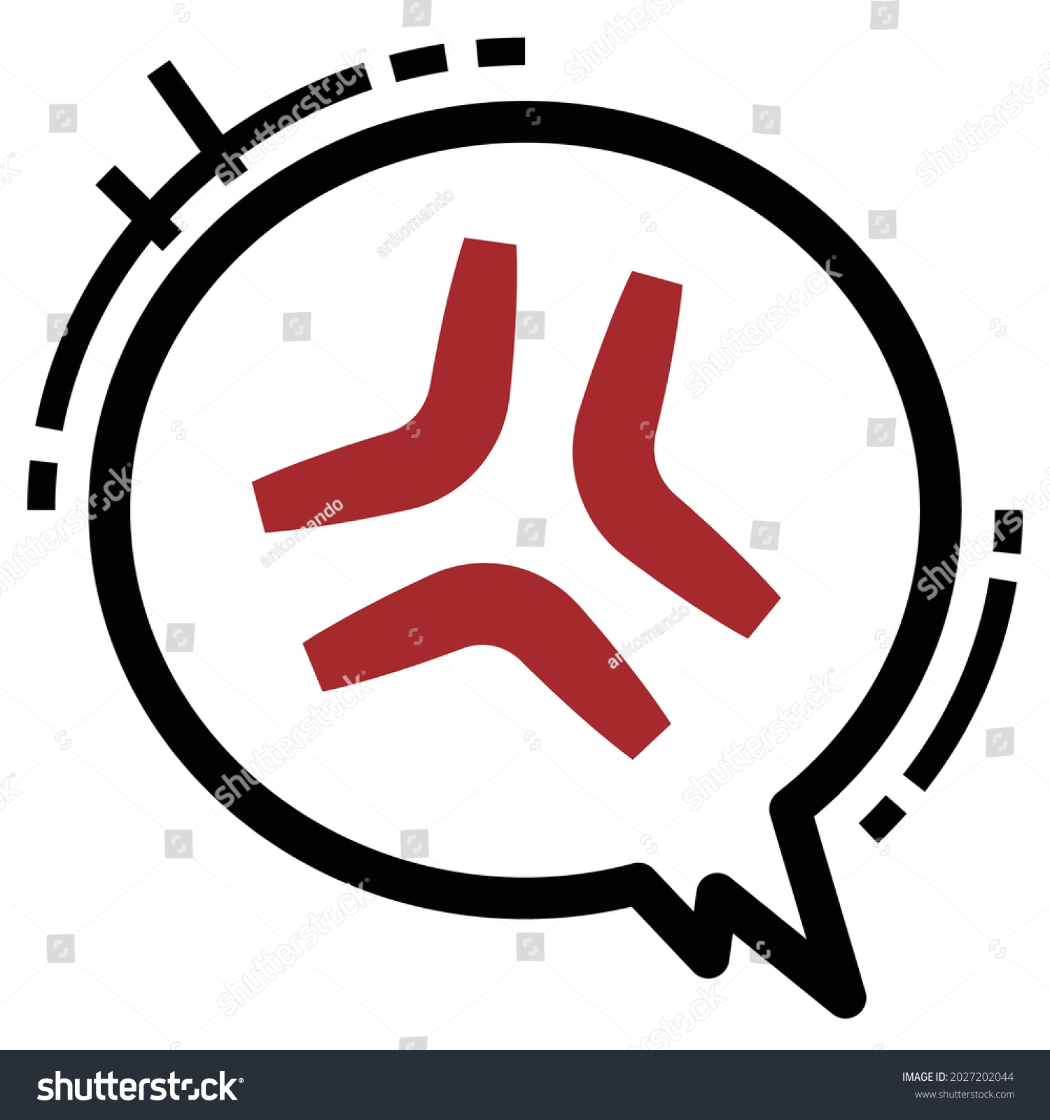 Simple Anger Mark Illustration Set Stock Vector (Royalty Free ...