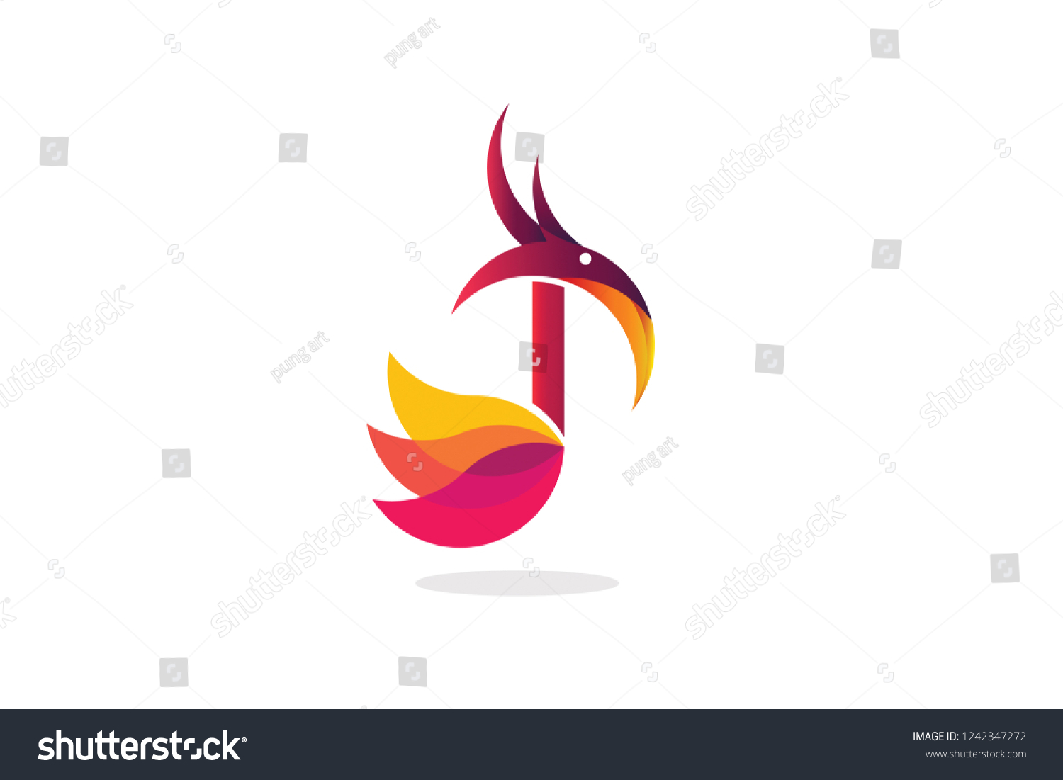 Simple Animal Logo Design Stock Vector (Royalty Free) 1242347272
