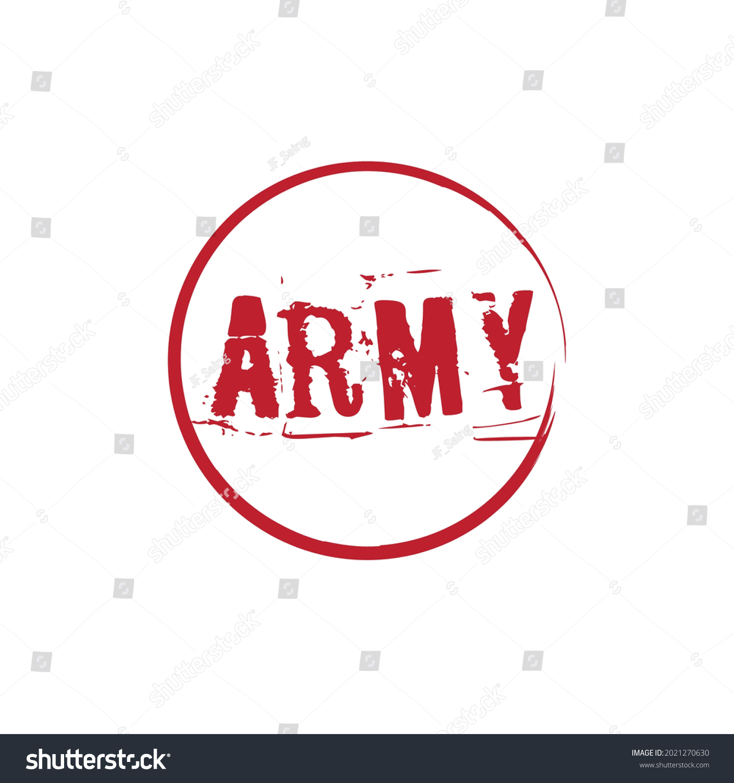 Simple Army Logo Red Circle Shape Stock Vector (Royalty Free ...