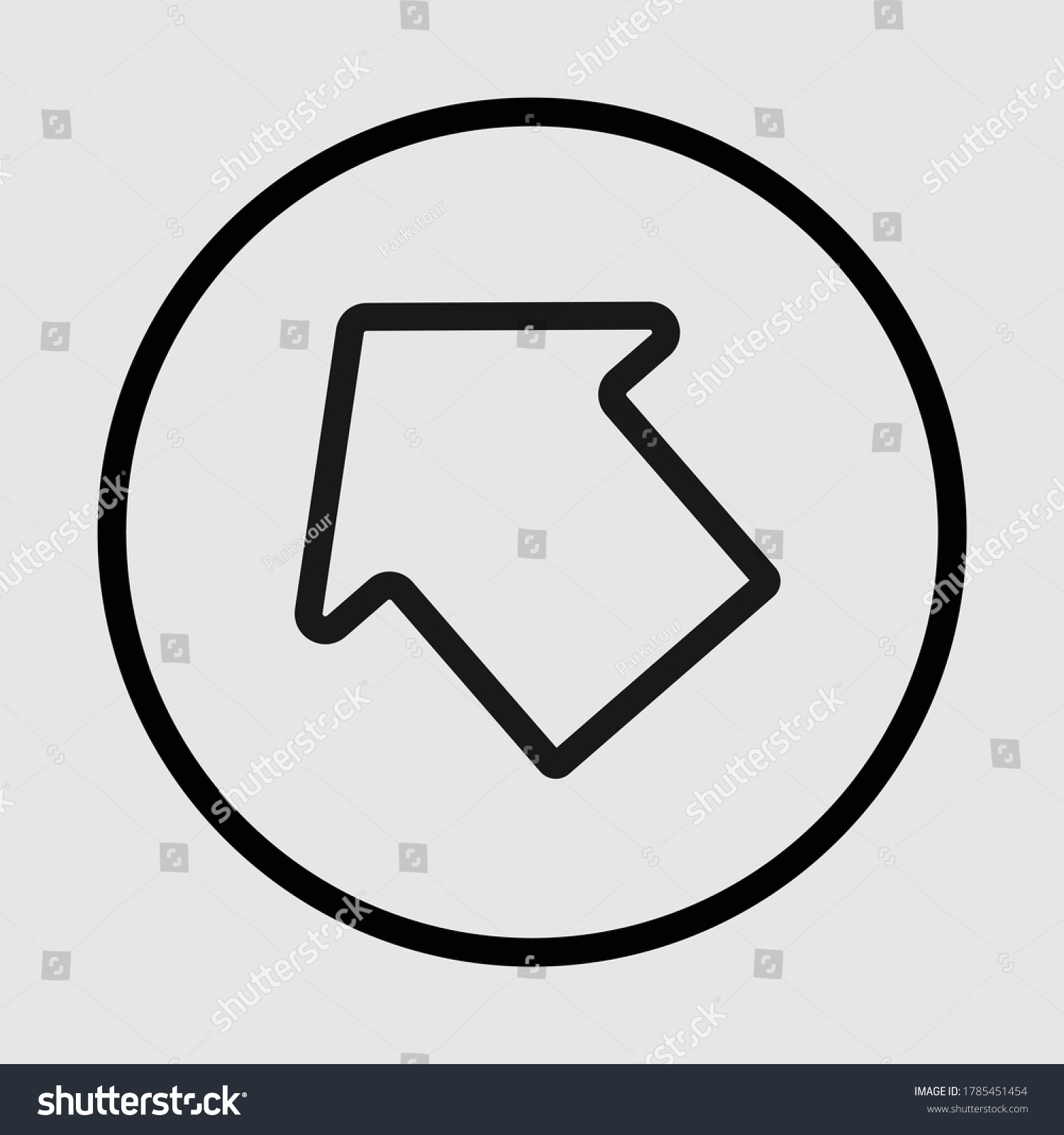 Simple Arrow Button Arrow Icon Vector Stock Vector (Royalty Free ...