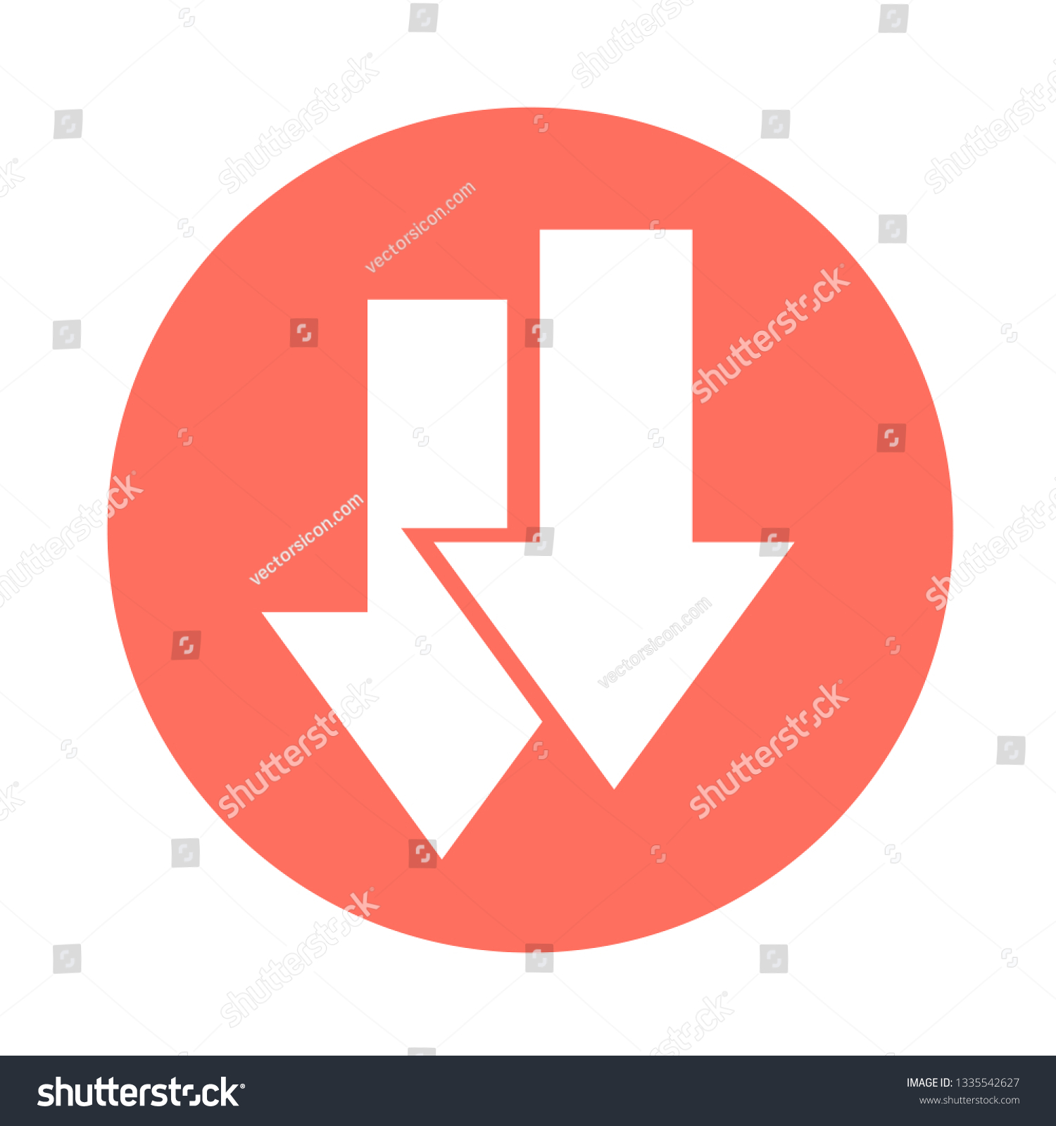 Simple Arrow Sign Icon Stock Vector (Royalty Free) 1335542627 ...