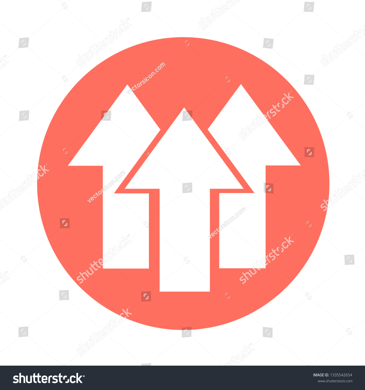 Simple Arrow Sign Icon Stock Vector (Royalty Free) 1335542654 ...