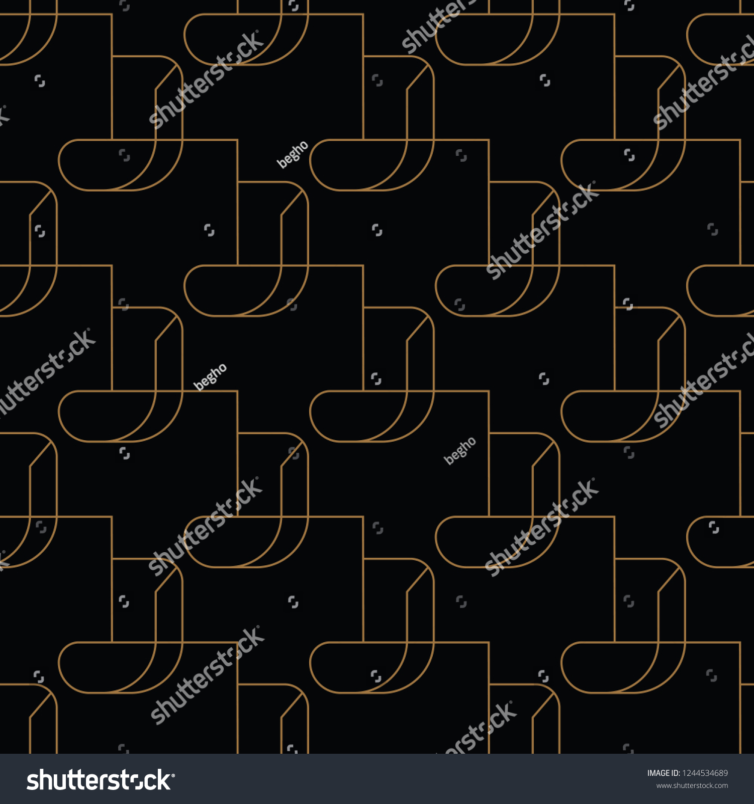 Simple Art Deco Geometric Illustration Pattern Stock Vector (Royalty ...