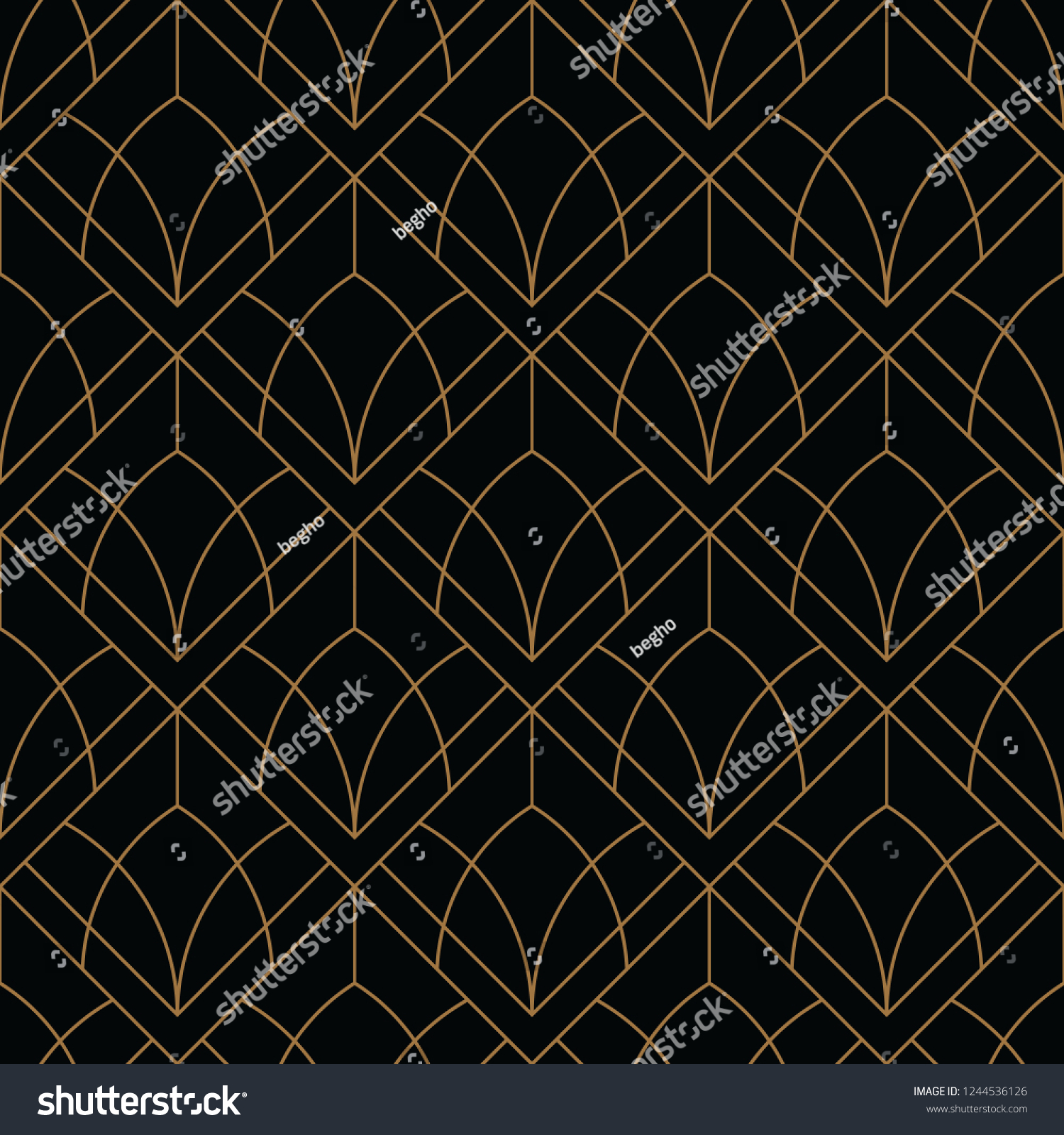 Simple Art Deco Geometric Illustration Pattern Stock Vector (Royalty ...