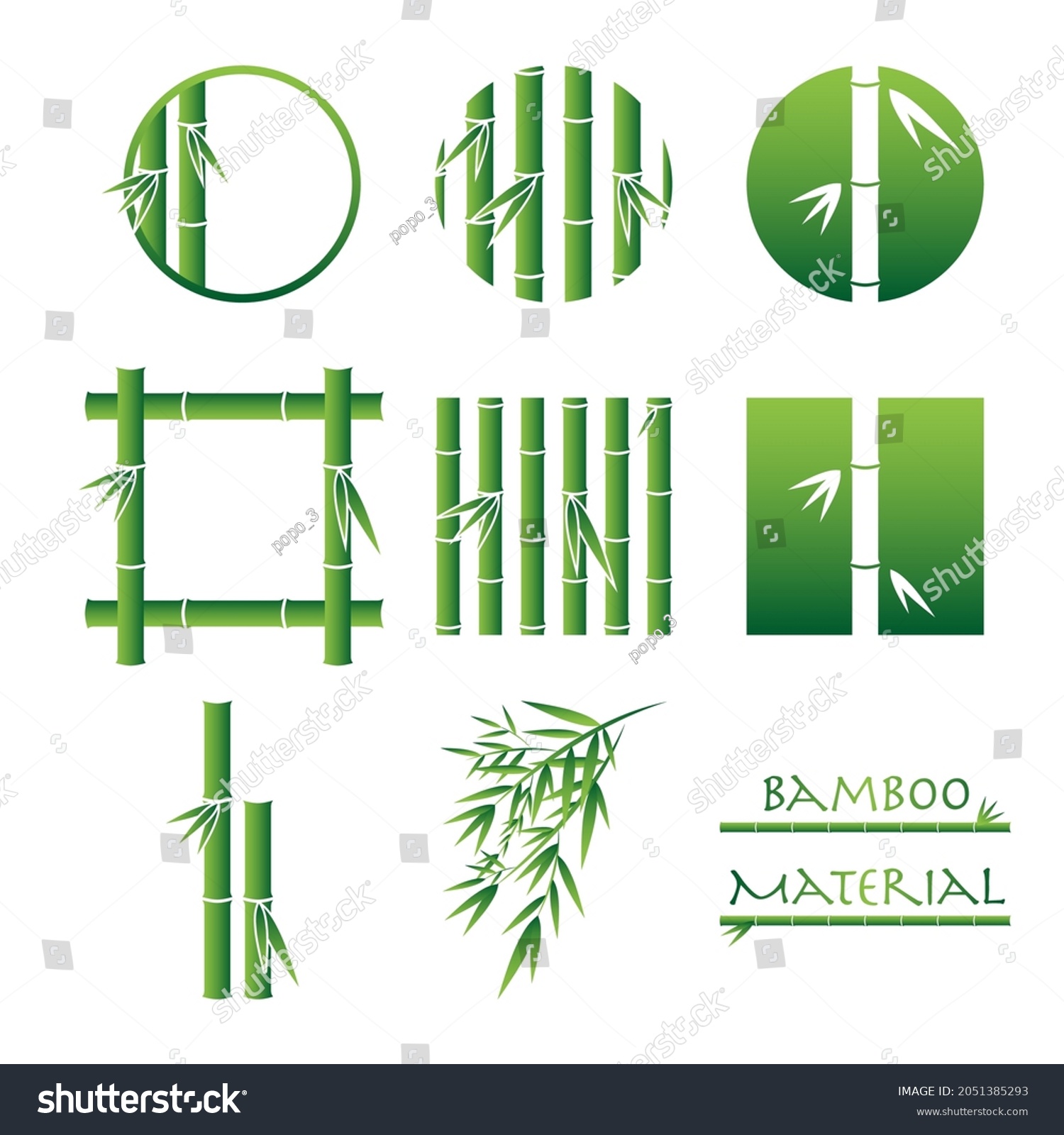 Simple Bamboo Frame Vector Material Stock Vector (Royalty Free ...