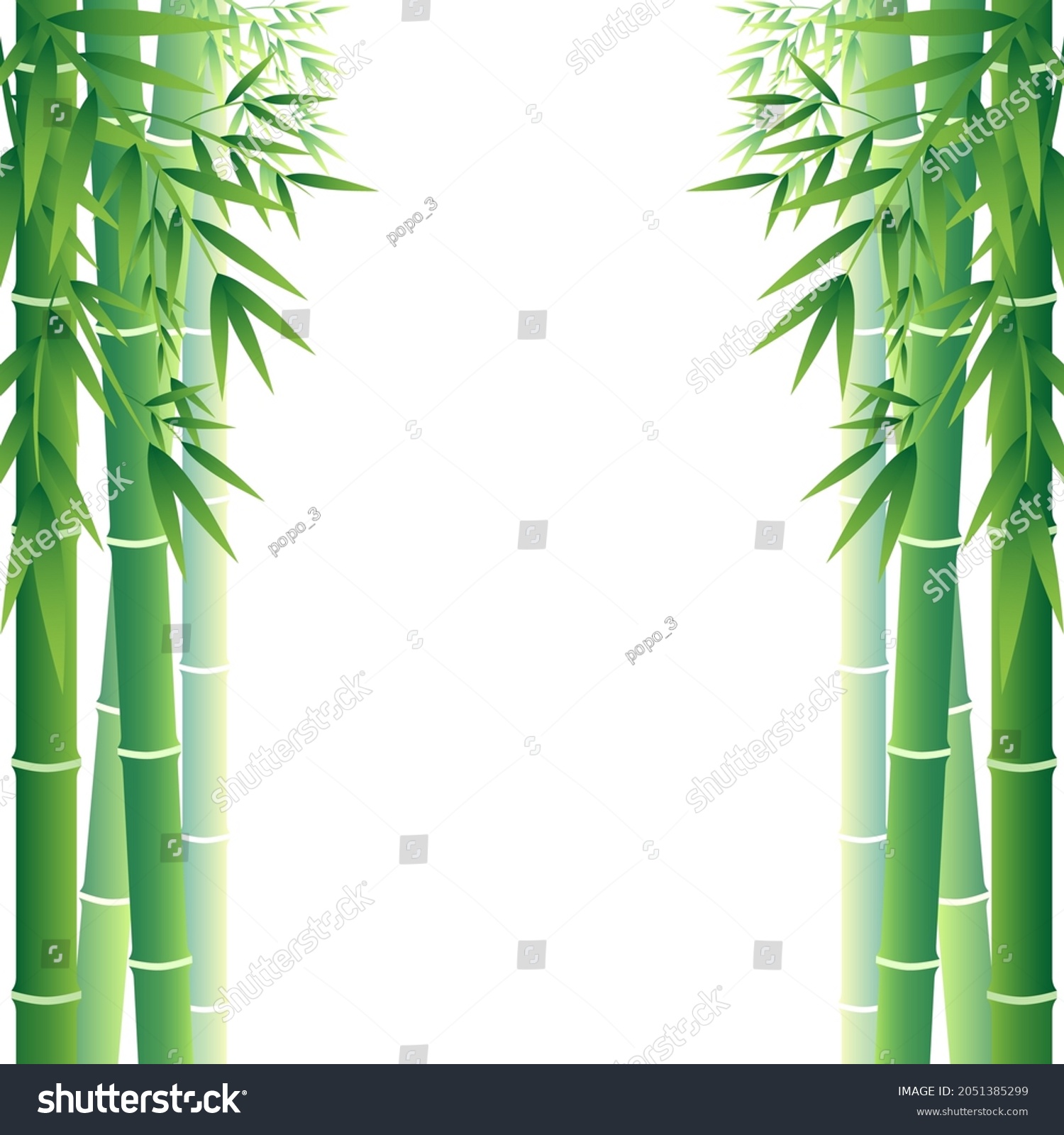 Simple Bamboo Frame Vector Material Stock Vector (Royalty Free ...