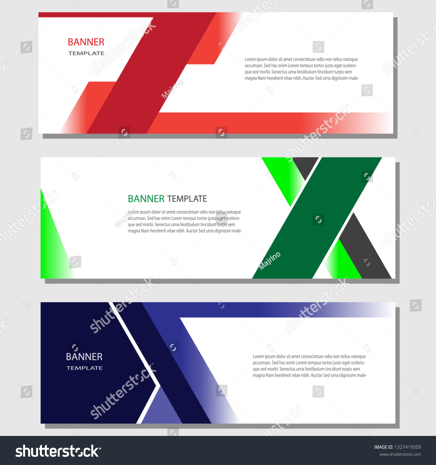 Simple Banner Design Template Set Vector: vector de stock (libre de ...