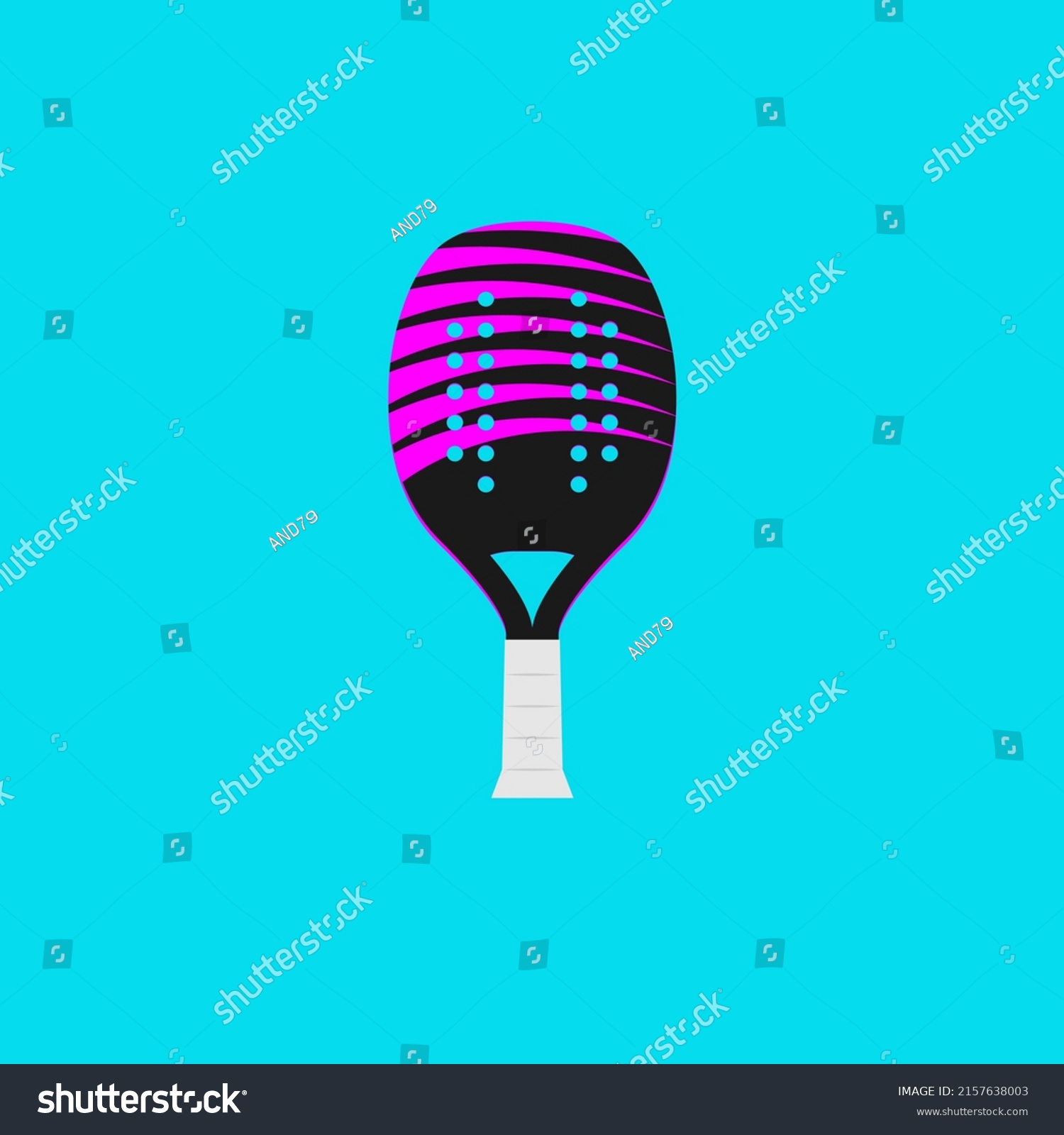 Simple Beach Tennis Racket Template Stock Vector (Royalty Free ...