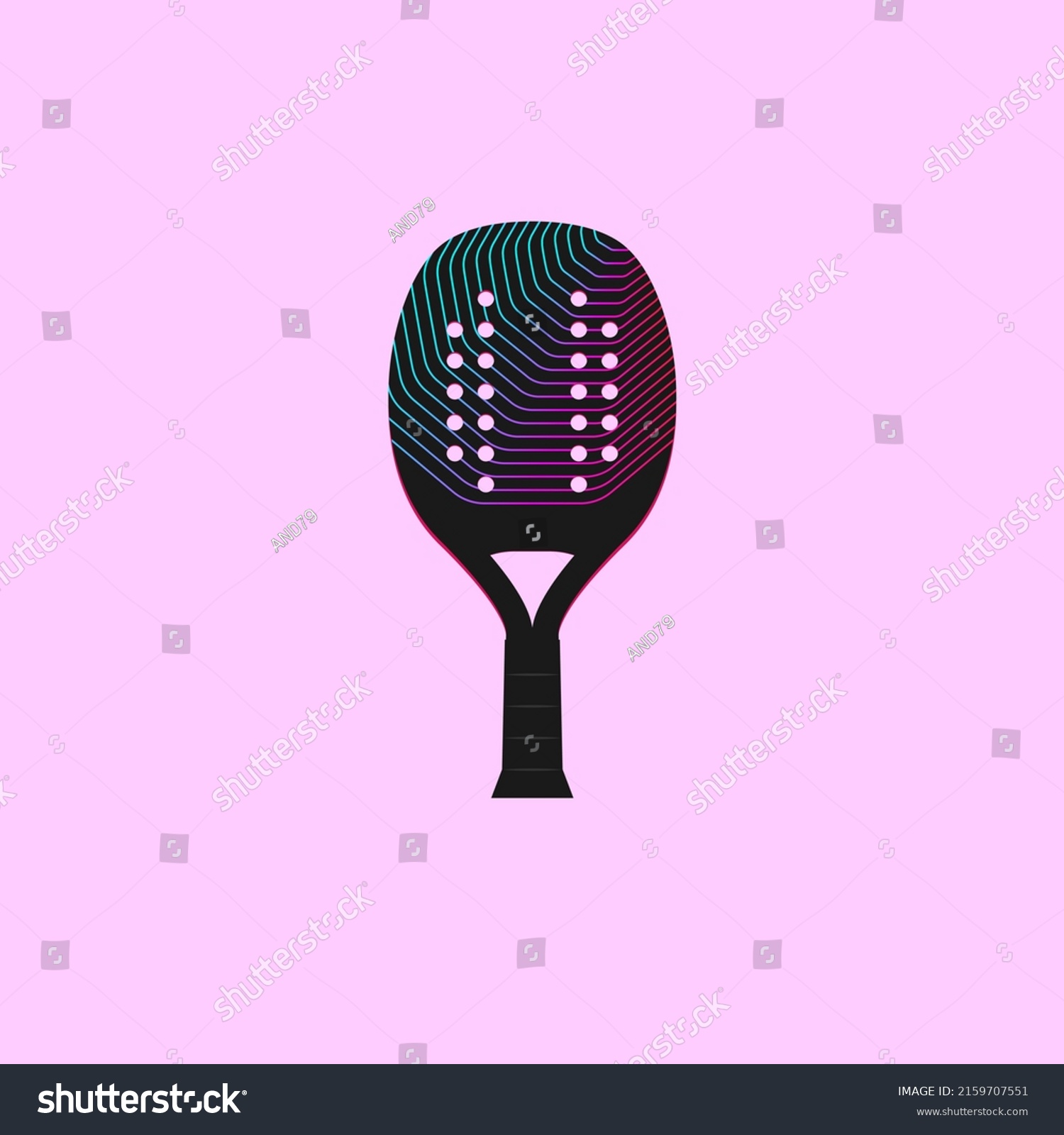 Sencilla plantilla de raqueta de tenis: vector de stock (libre de ...