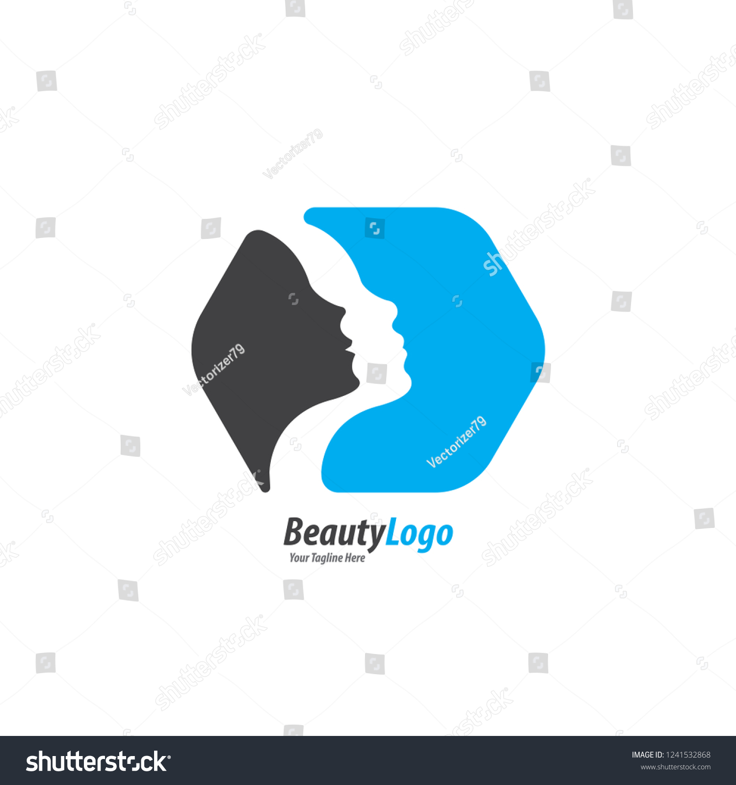 Simple Beauty Logo Stock Vector (Royalty Free) 1241532868