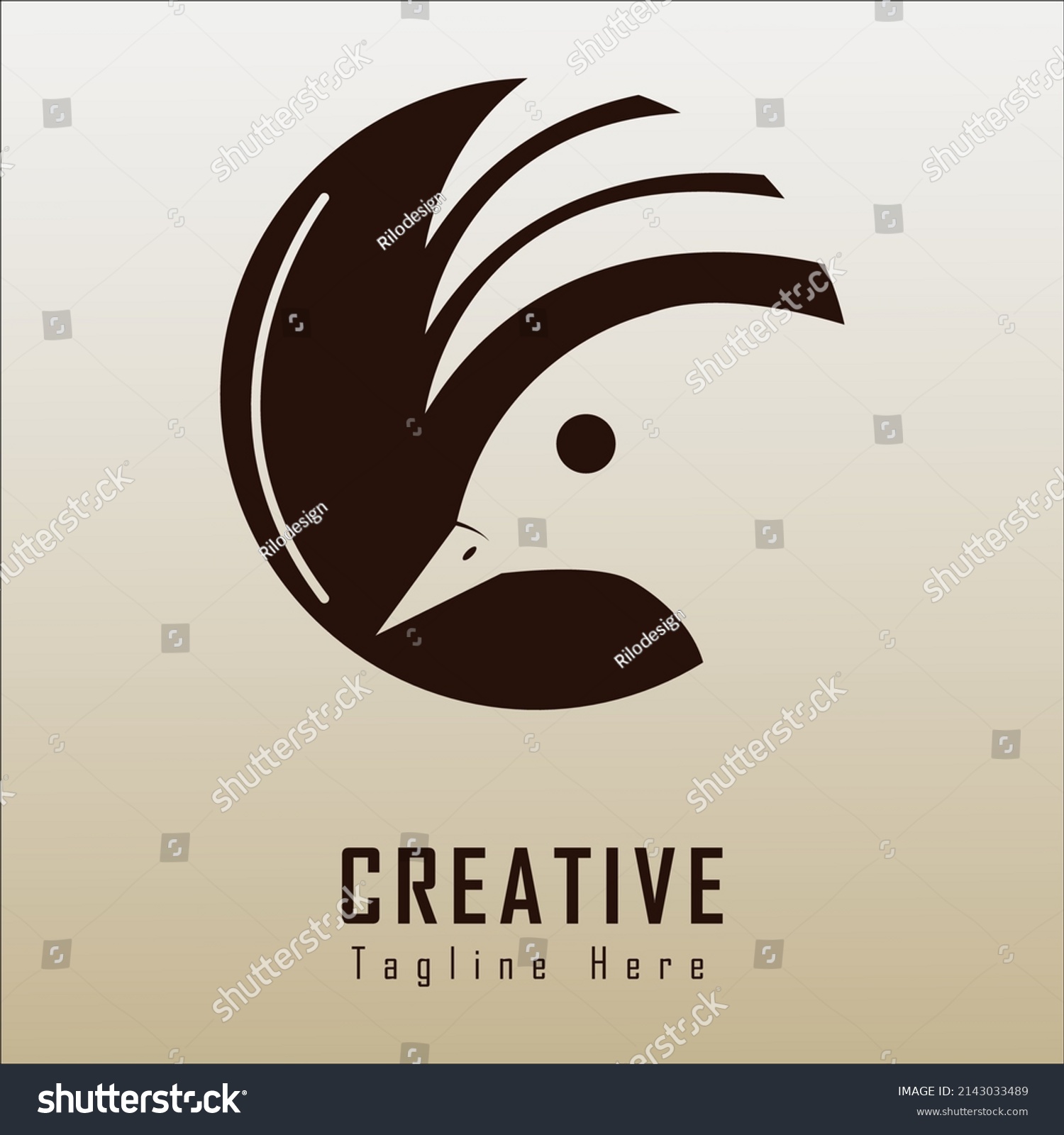 Simple Bird Logo Design Illustration Stock Vector (Royalty Free ...