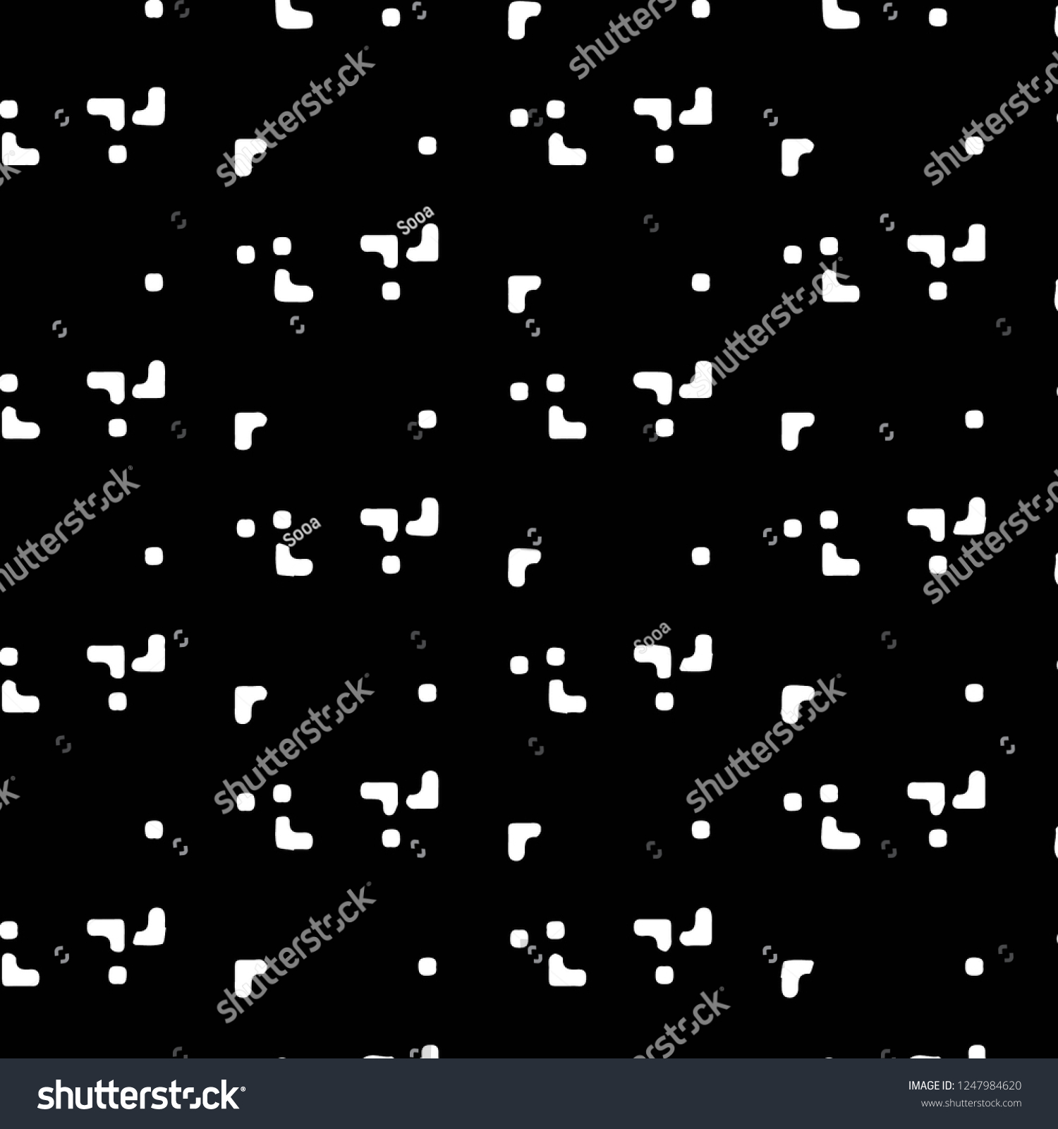 Simple Black White Vector Illustration Abstract Stock Vector (Royalty ...