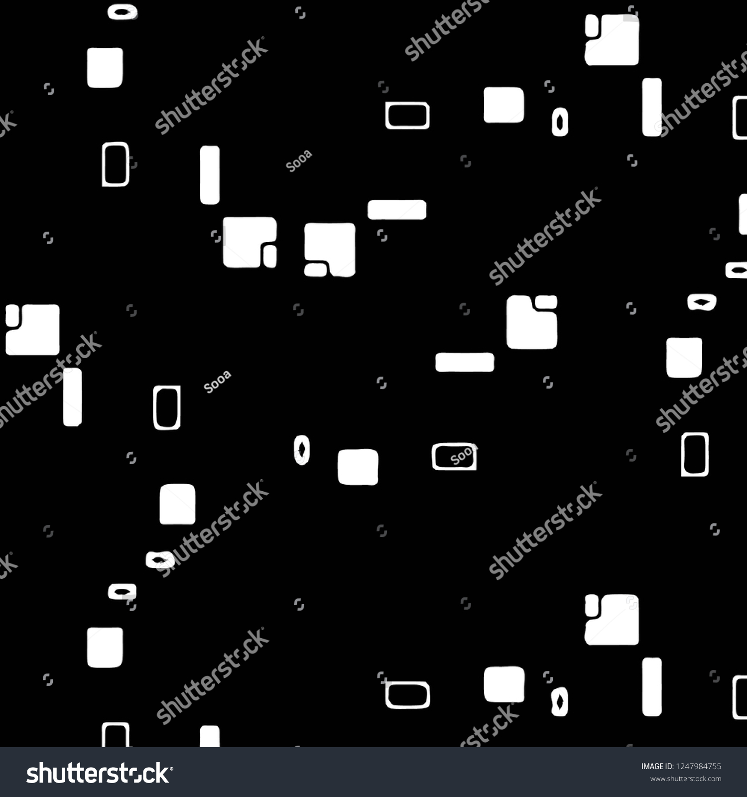 Simple Black White Vector Illustration Abstract Stock Vector (Royalty ...