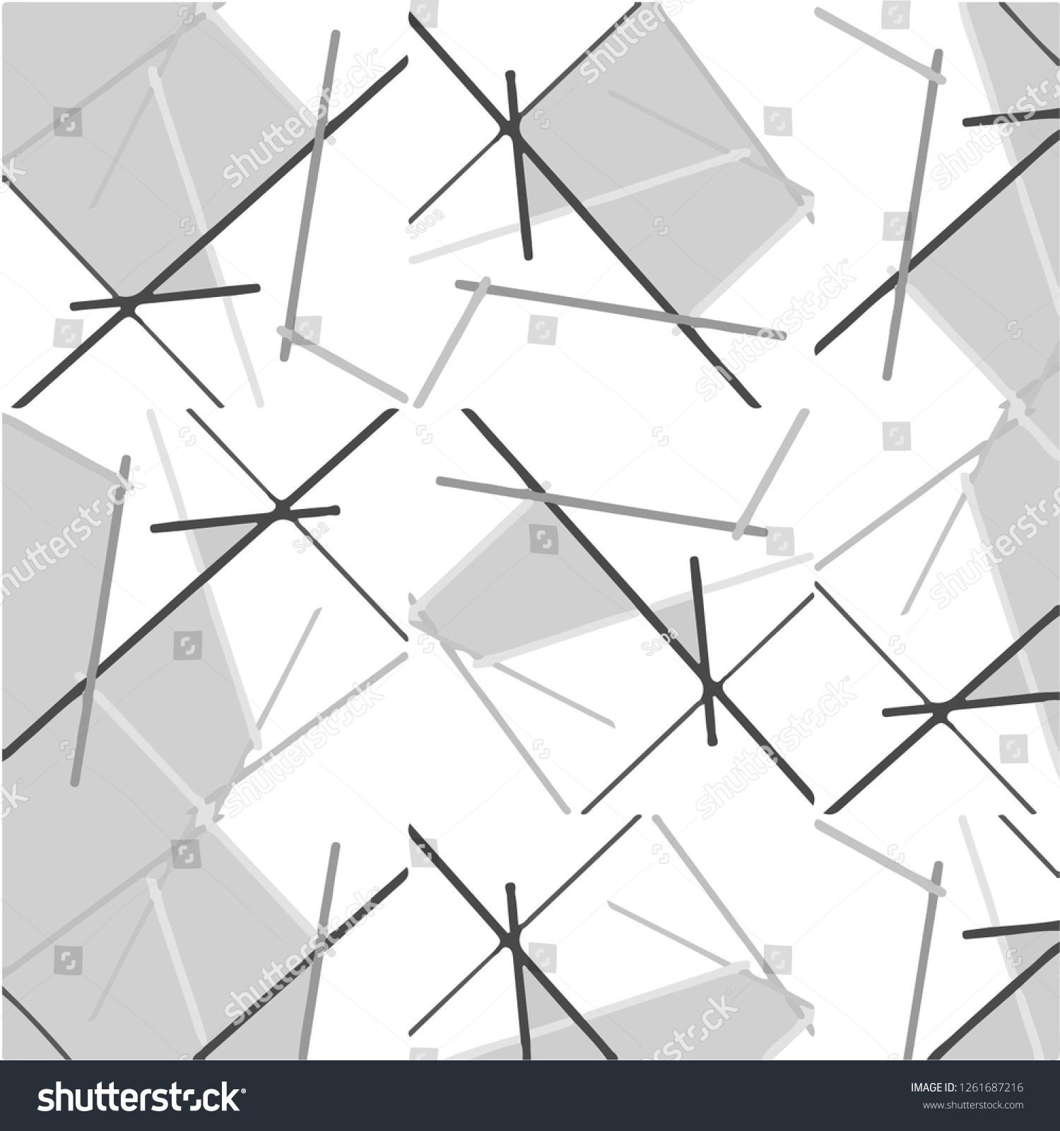 Simple Black White Vector Illustration Abstract Stock Vector (Royalty ...