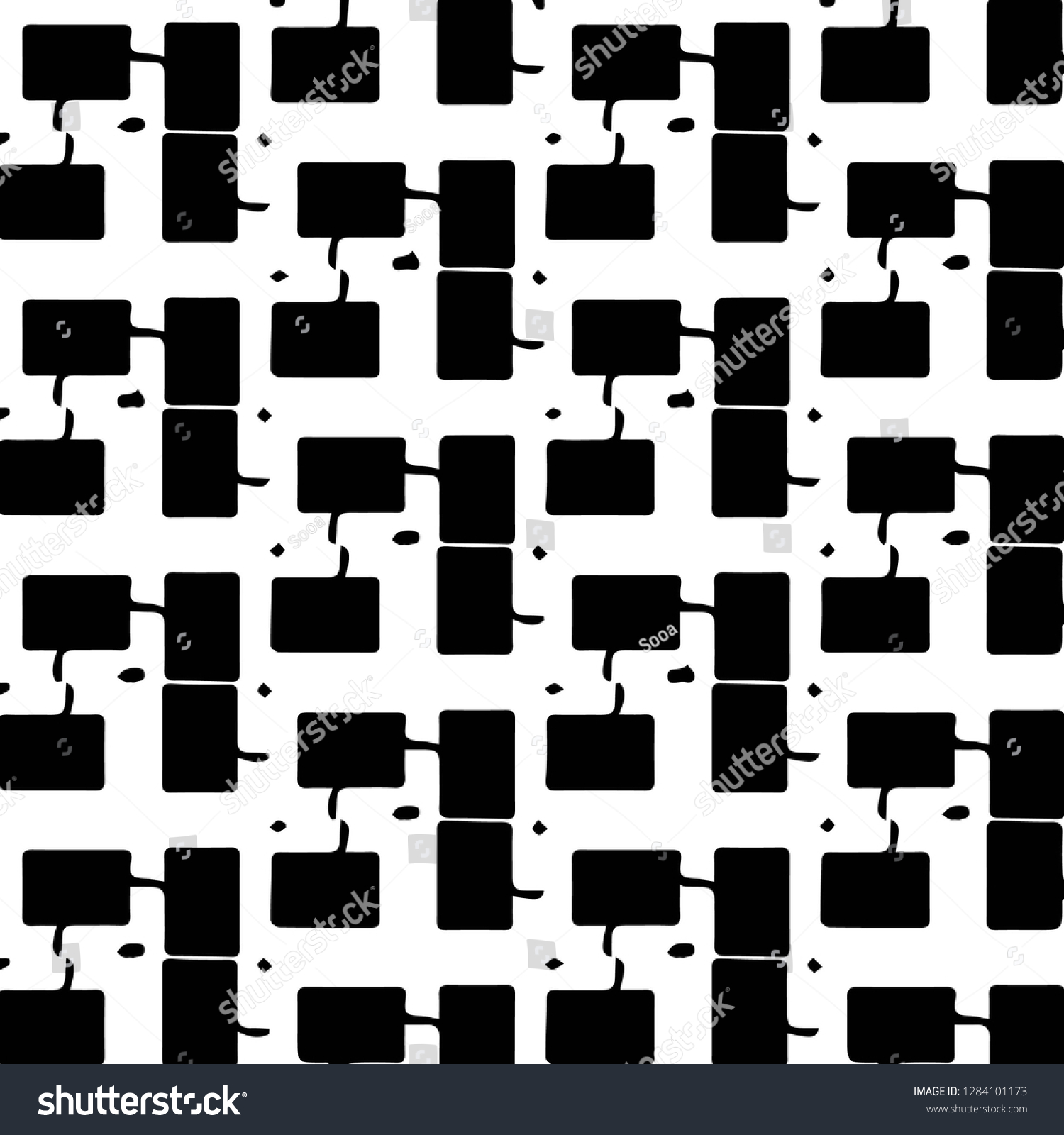 Simple Black White Vector Illustration Abstract Stock Vector (Royalty ...