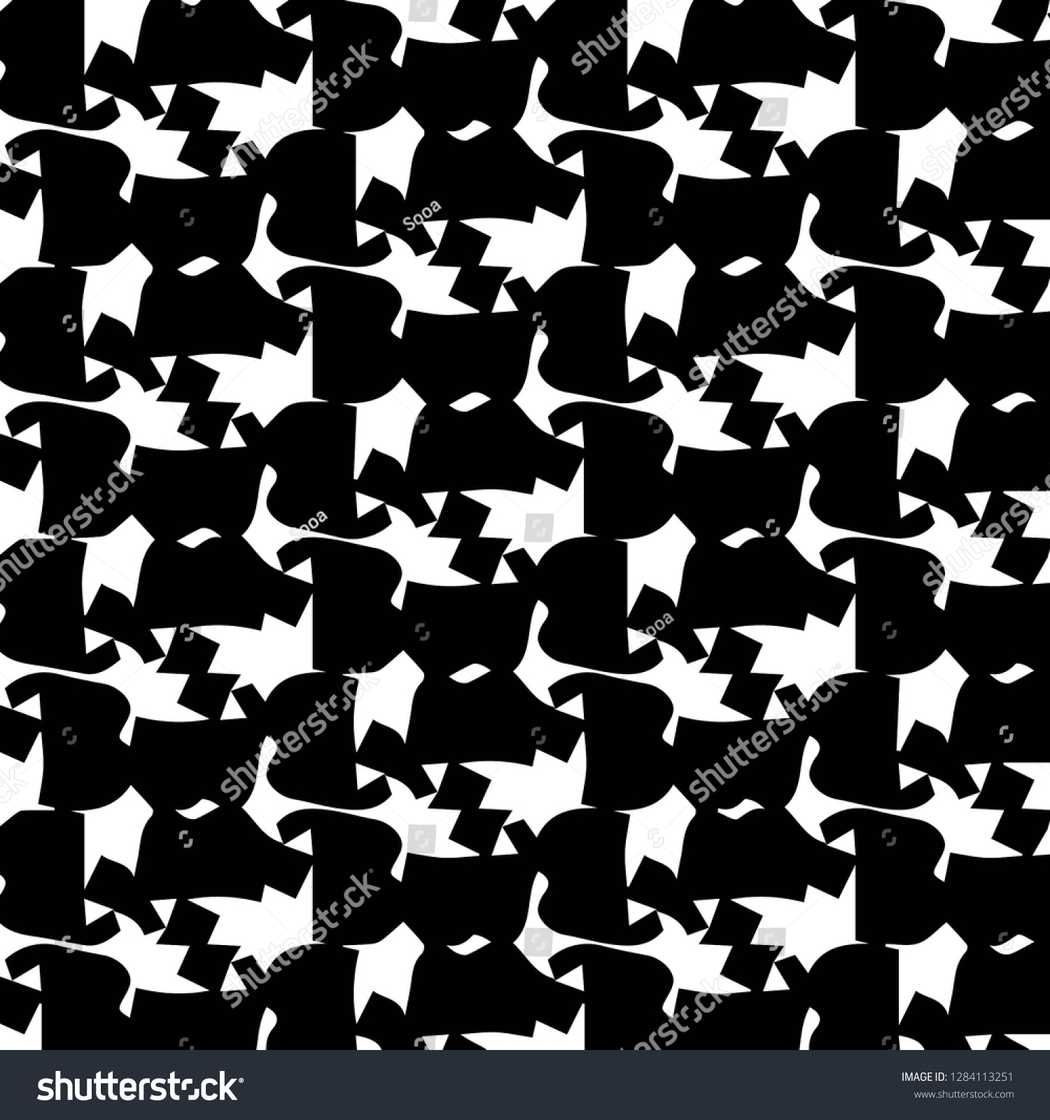 Simple Black White Vector Illustration Abstract Stock Vector (Royalty ...