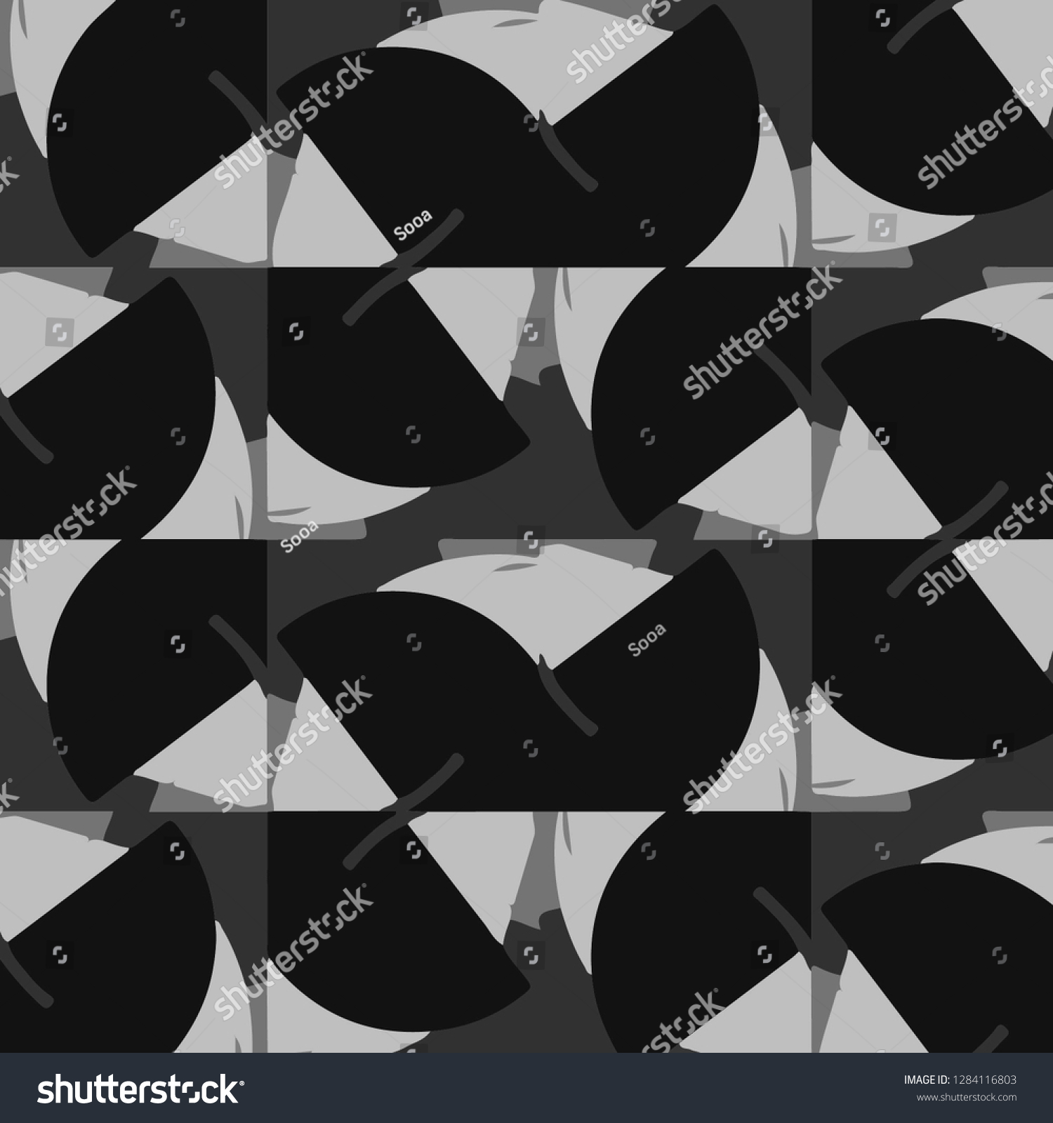 Simple Black White Vector Illustration Abstract Stock Vector (Royalty ...